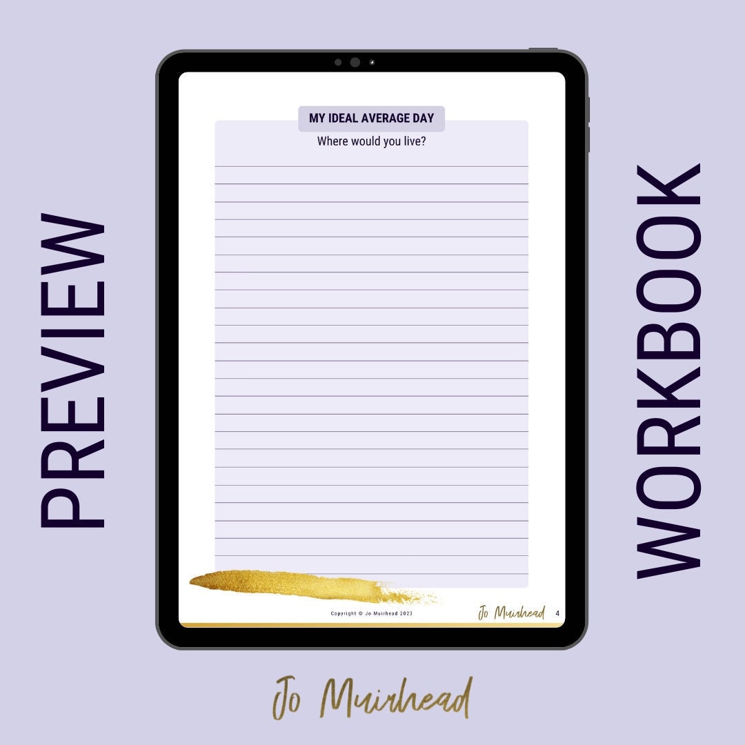 Creating My Ideal Average Day Workbook - Etsy Australia