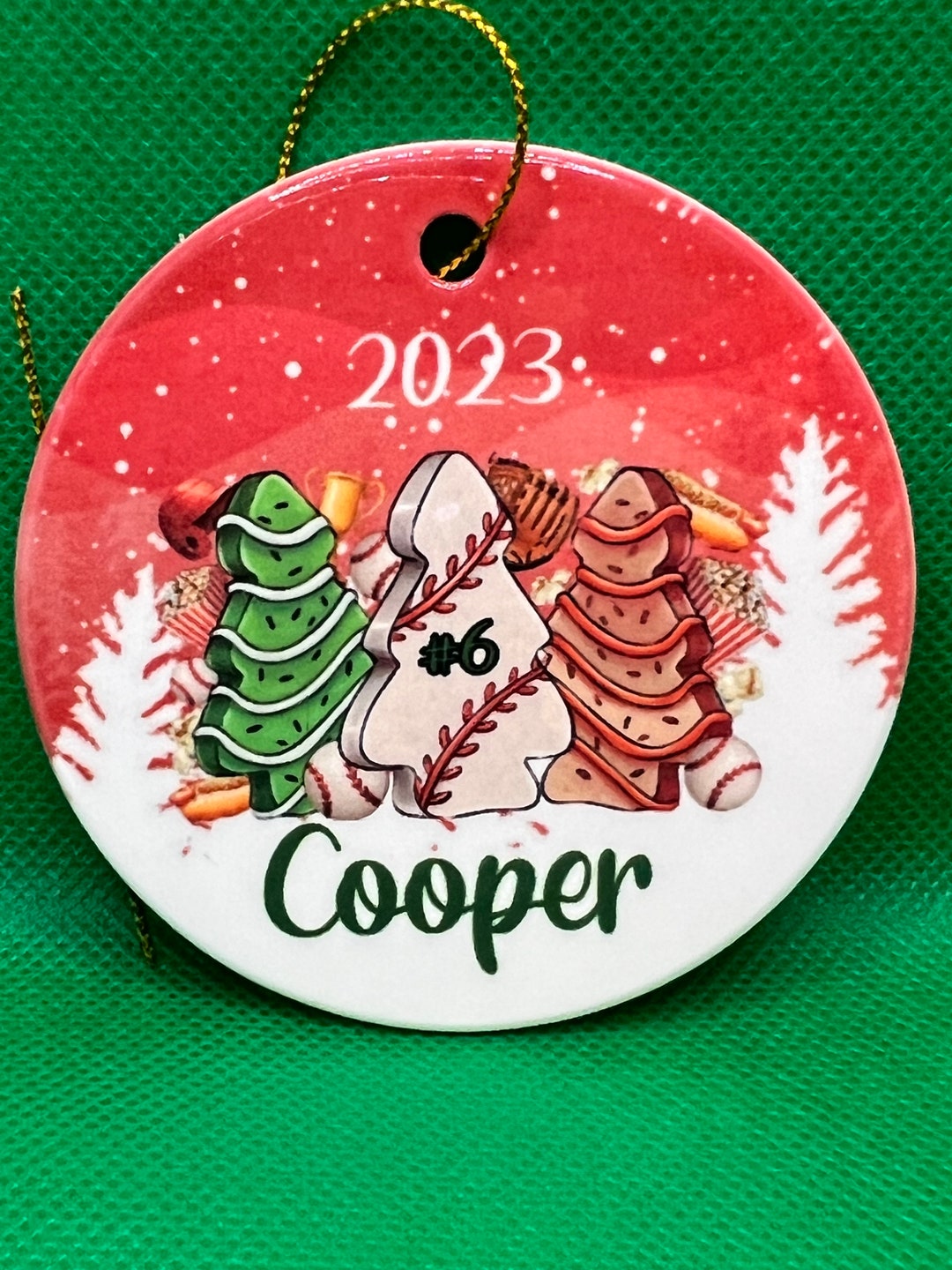 Personalized Ceramic Baseball Tree Ornament Includes Gift - Etsy