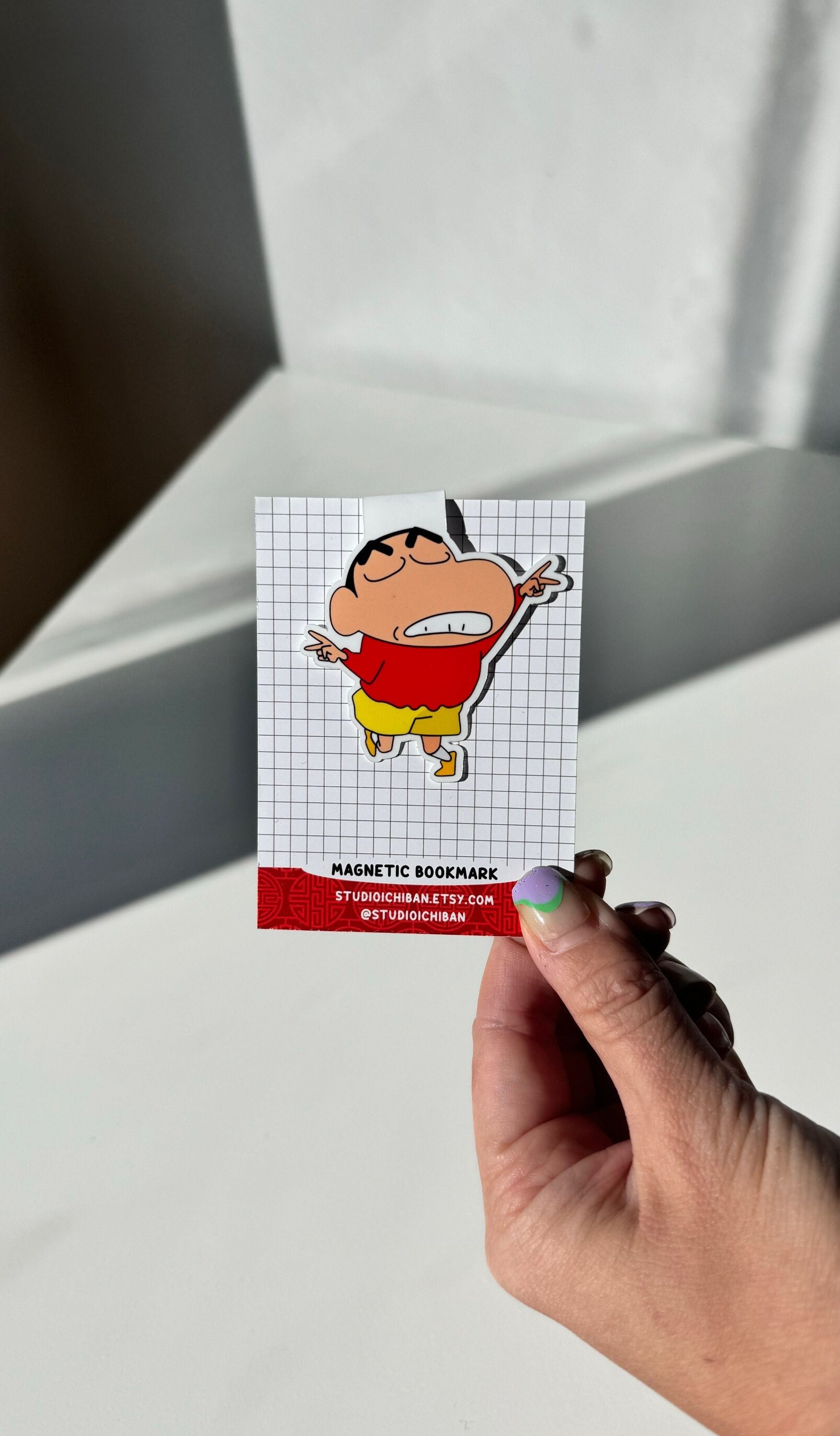 Crayon Shin-chan Bookmark: Magnetic Laminated Anime Page Saver - Etsy