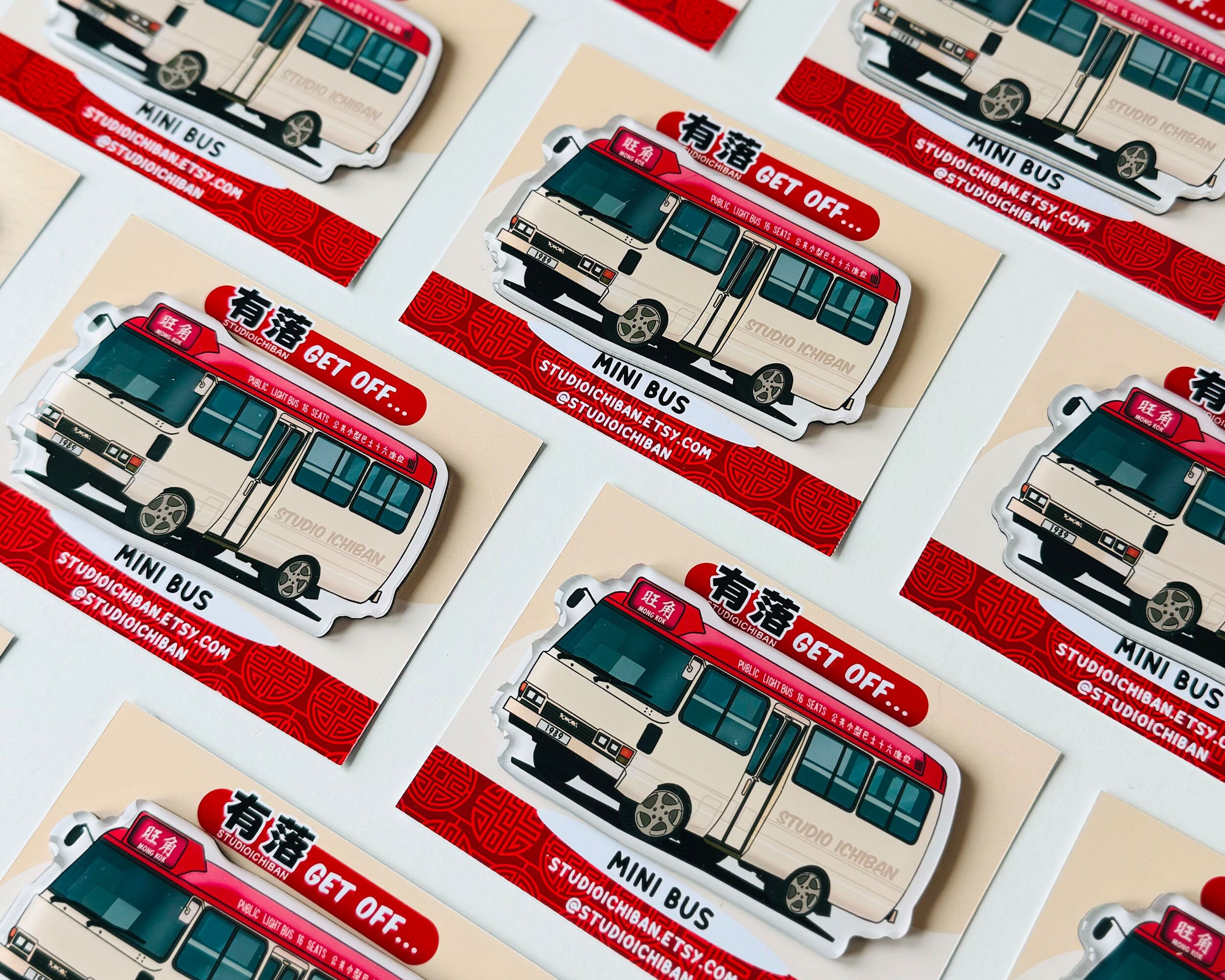 Iconic Hong Kong Mini Bus Acrylic Fridge Magnet Cute Acrylic Charm ...