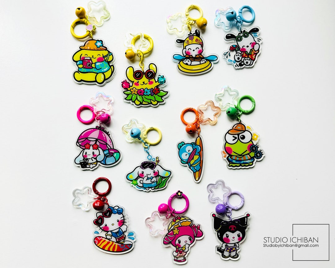 Summer Vacation Sanrio Keychains | Hello Kitty Keychain | Cute ...