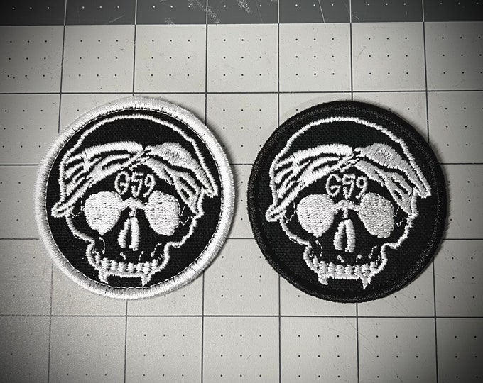 G59 Scull Patch Embroidered GREY59 G 59 Logo Symbol Greyfivenine AK 47 ...