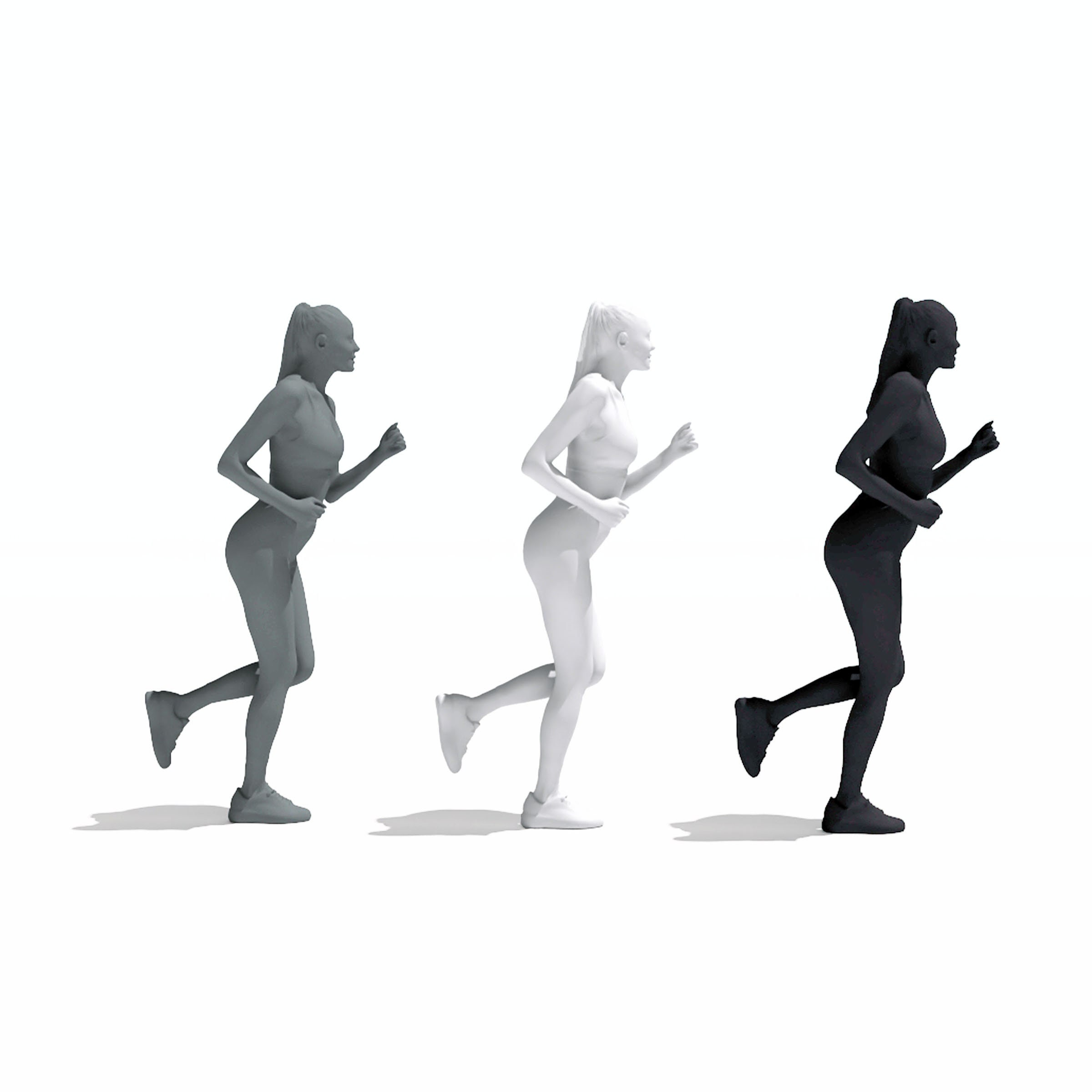 Miniature Running Woman in Workout Gear, Railway Model, Architecture ...