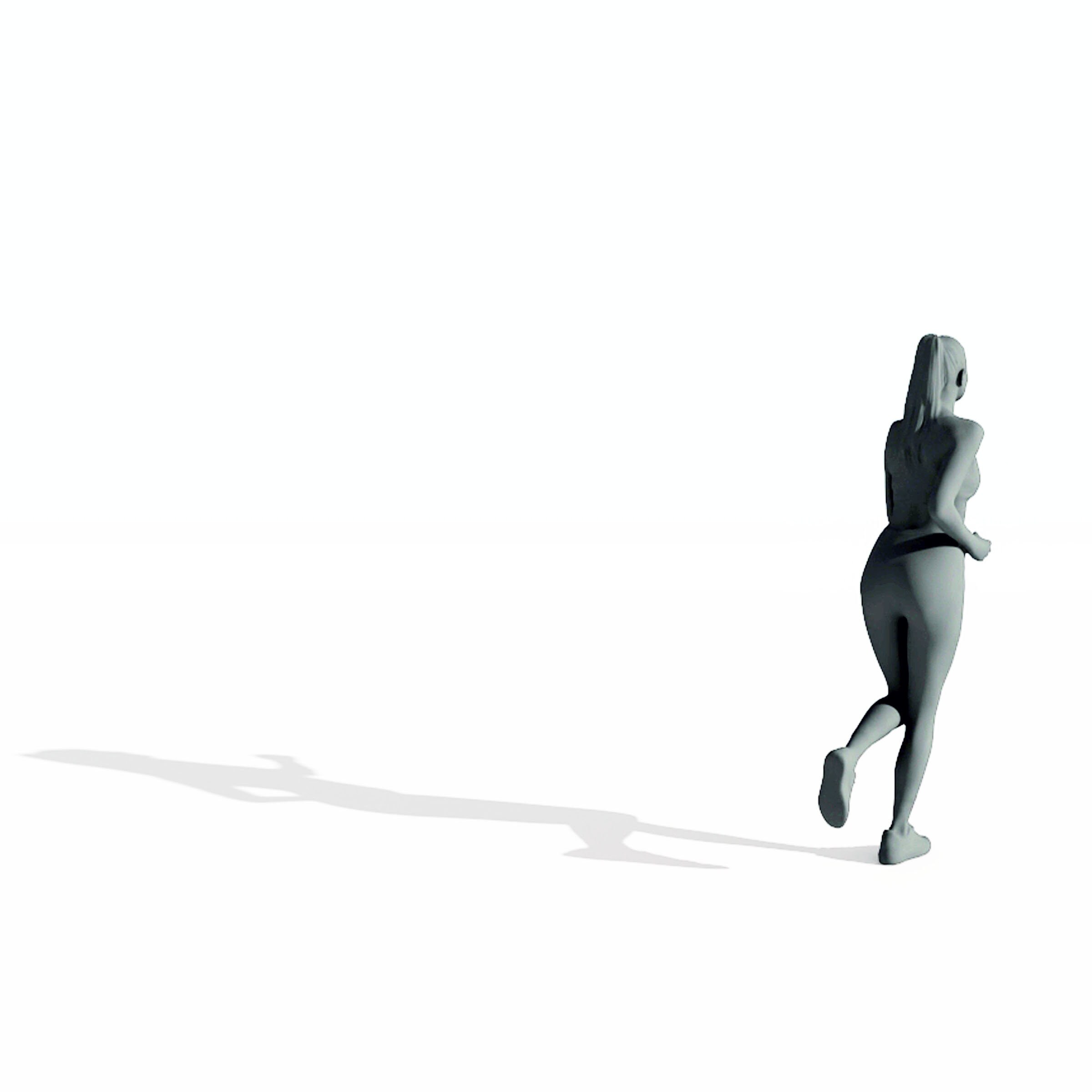 Miniature Running Woman in Workout Gear, Railway Model, Architecture ...