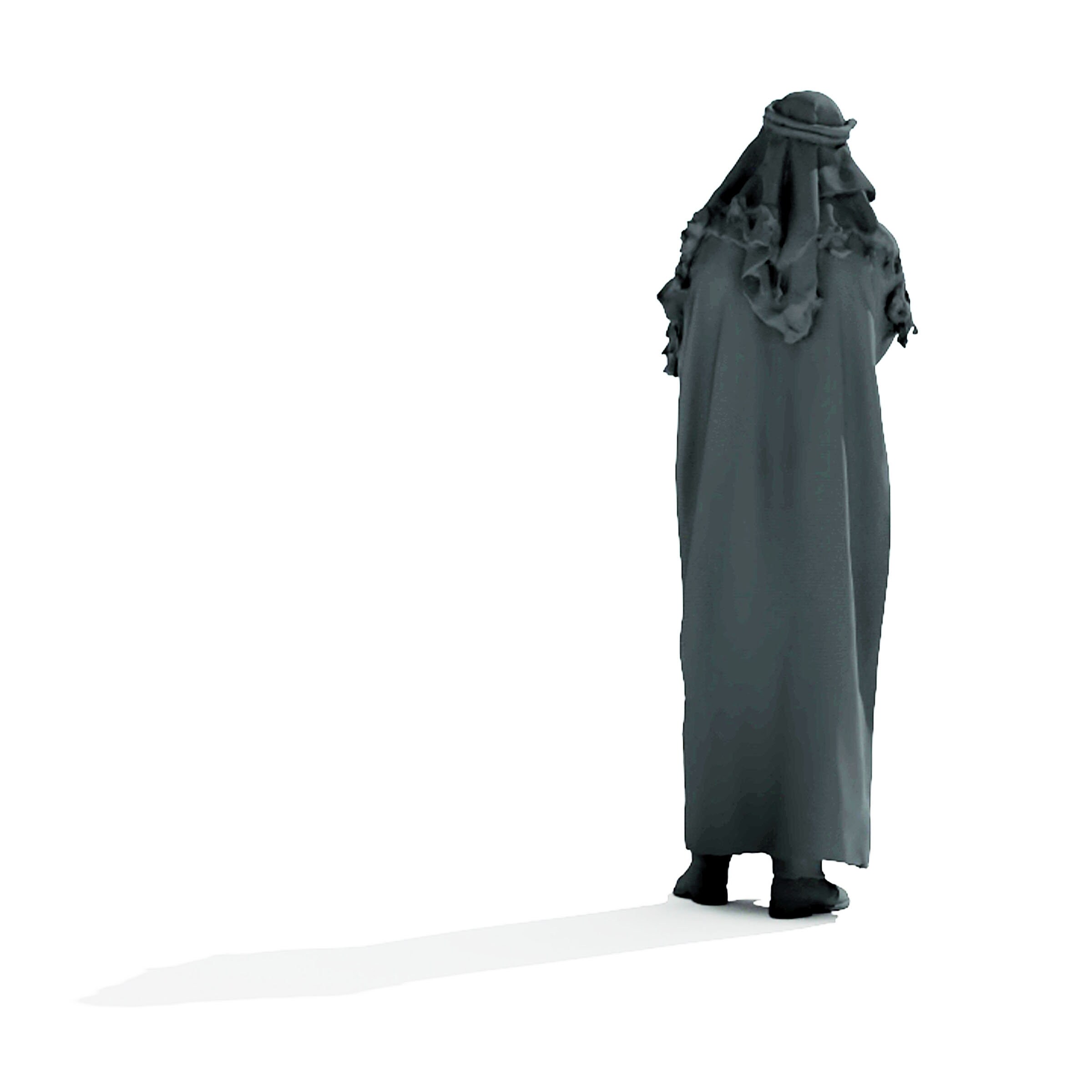 Miniature Man Figure in Traditional Arab Garment, Railway Model ...