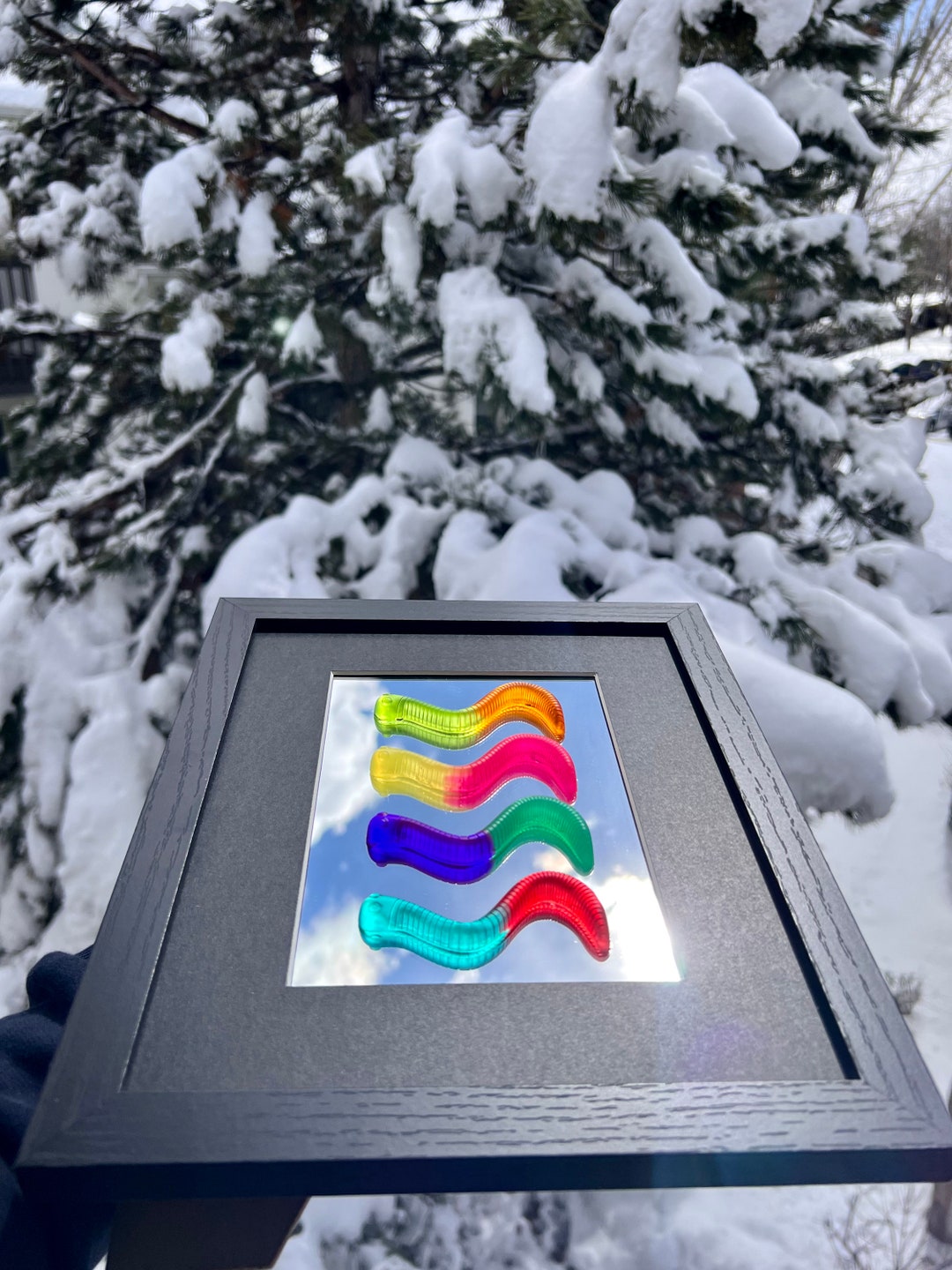 Resin Gummy Worm Mirror Wall Decor - Etsy