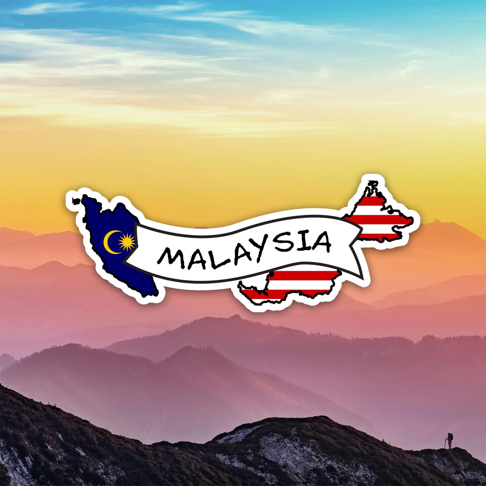 Malaysian Shaped Malaysia Flag Sticker Decal / Die Cut / Many Sizes ...