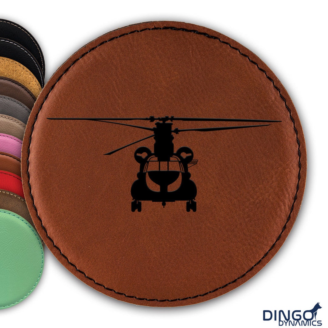 CH-47 Chinook Coaster / Laser Engraved Leatherette Round Coasters ...