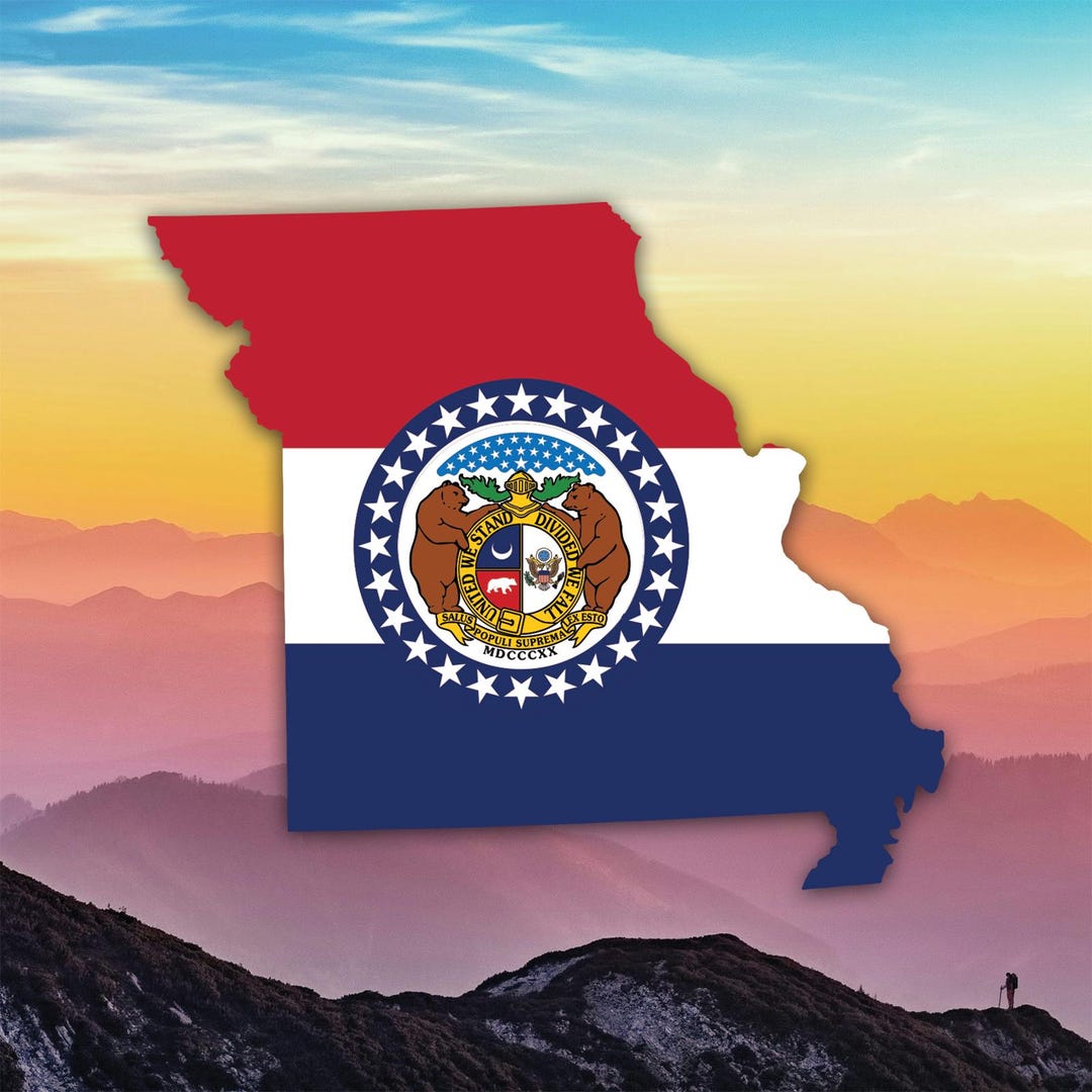 Missouri State Shaped Flag Sticker Decal / Die Cut / Many Sizes ...