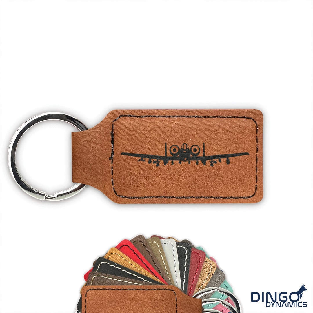 A-10 Thunderbolt II W/ Pave Penny Pod Keychain / Rectangle Leatherette ...