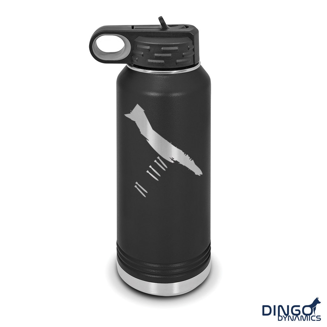 F-4 Phantom Dropping Bombs Water Bottle 32 Oz / Laser Engraved / Vacuum ...