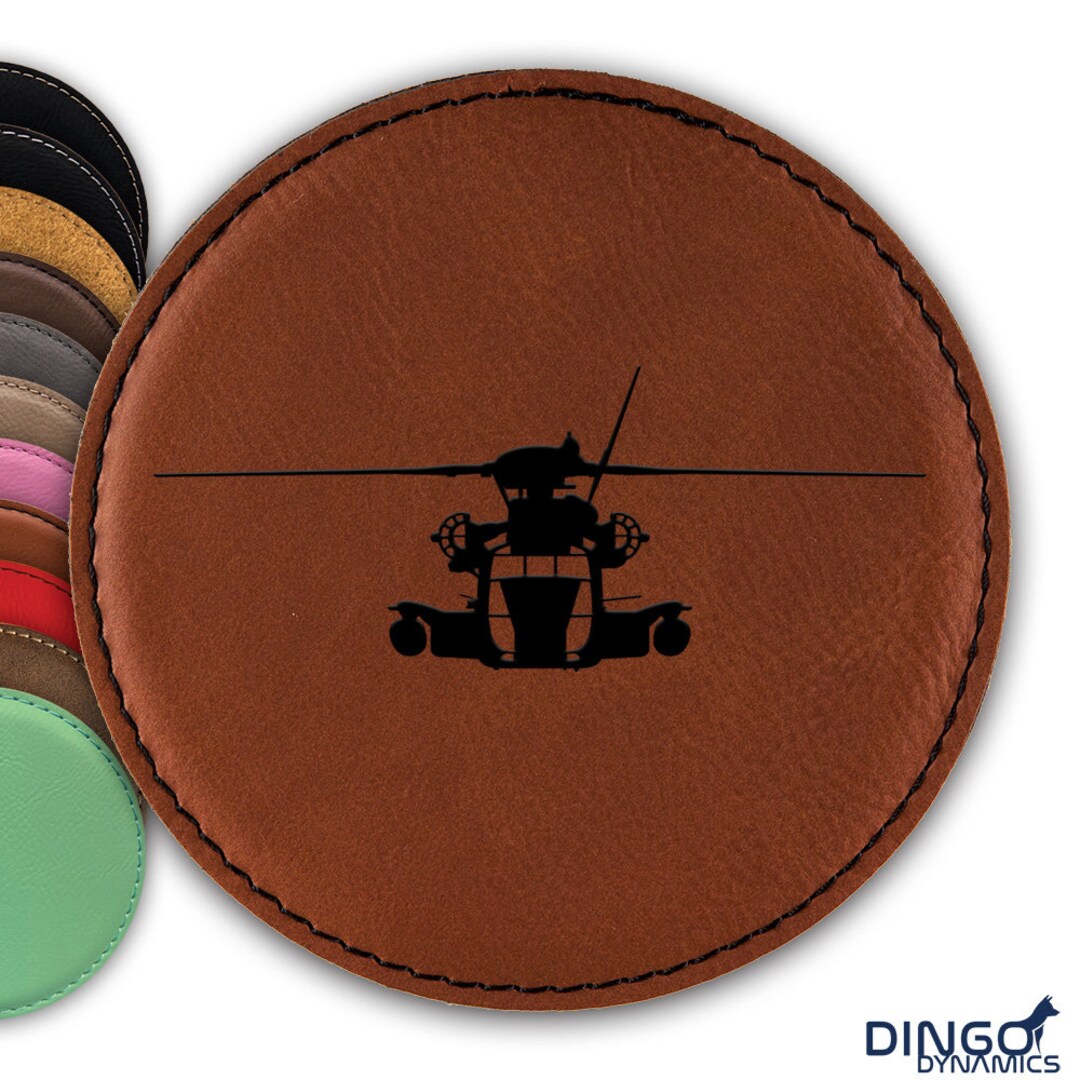 CH-53 Super Stallion Coaster / Laser Engraved Leatherette Round ...