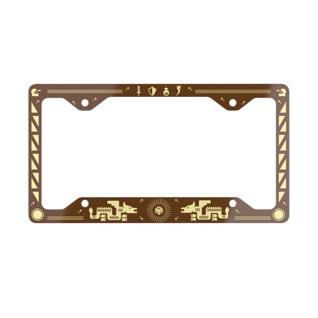 Dnd License Plate Frame, RPG Car Accessory, Dungeon and Dragons Gift ...