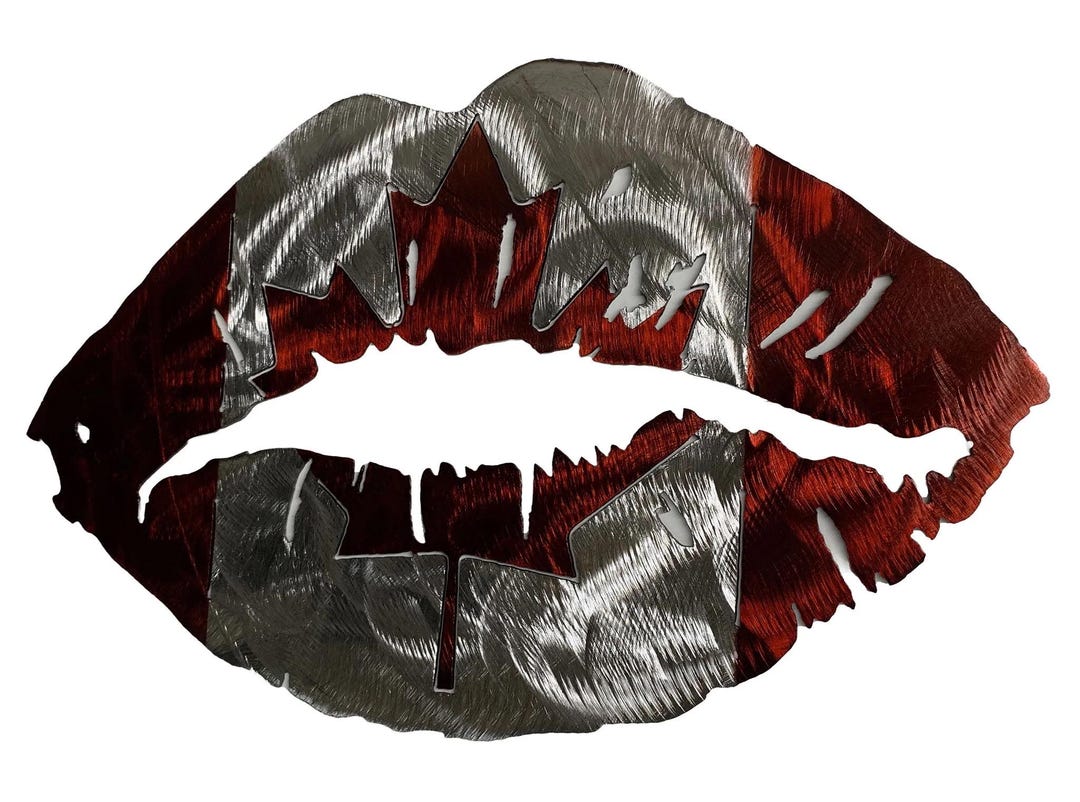 Tattered Canadian Flag Lips - Etsy