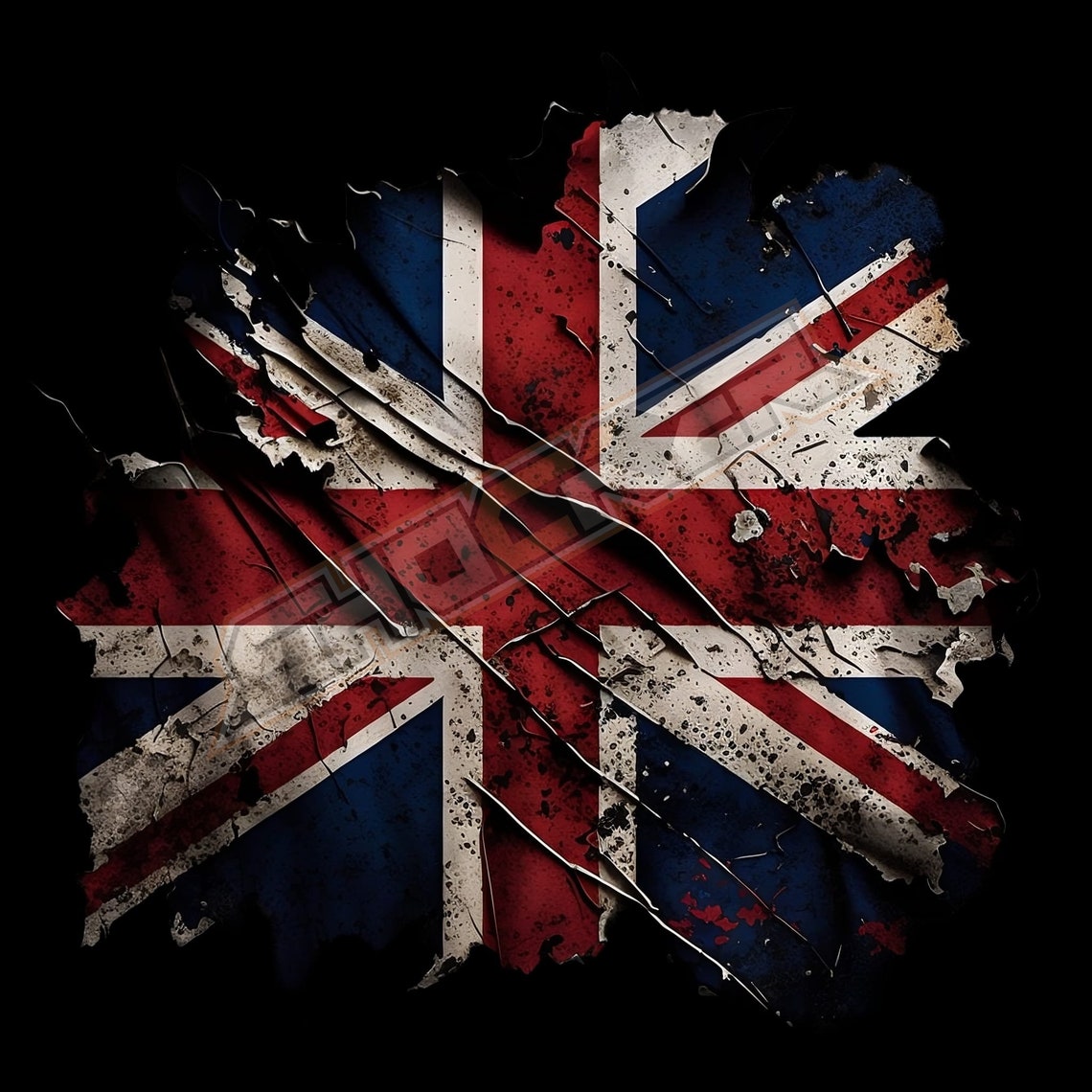 Tattered Distressed Union Jack Flag for Your British Pride, Multiple ...