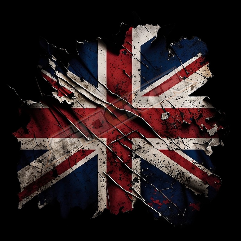 Tattered Distressed Union Jack Flag for Your British Pride, Multiple ...