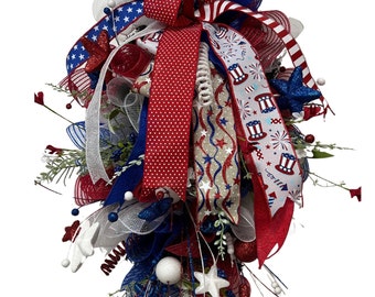Patriotic-memorial Day-4th of July Star With Flag - Etsy