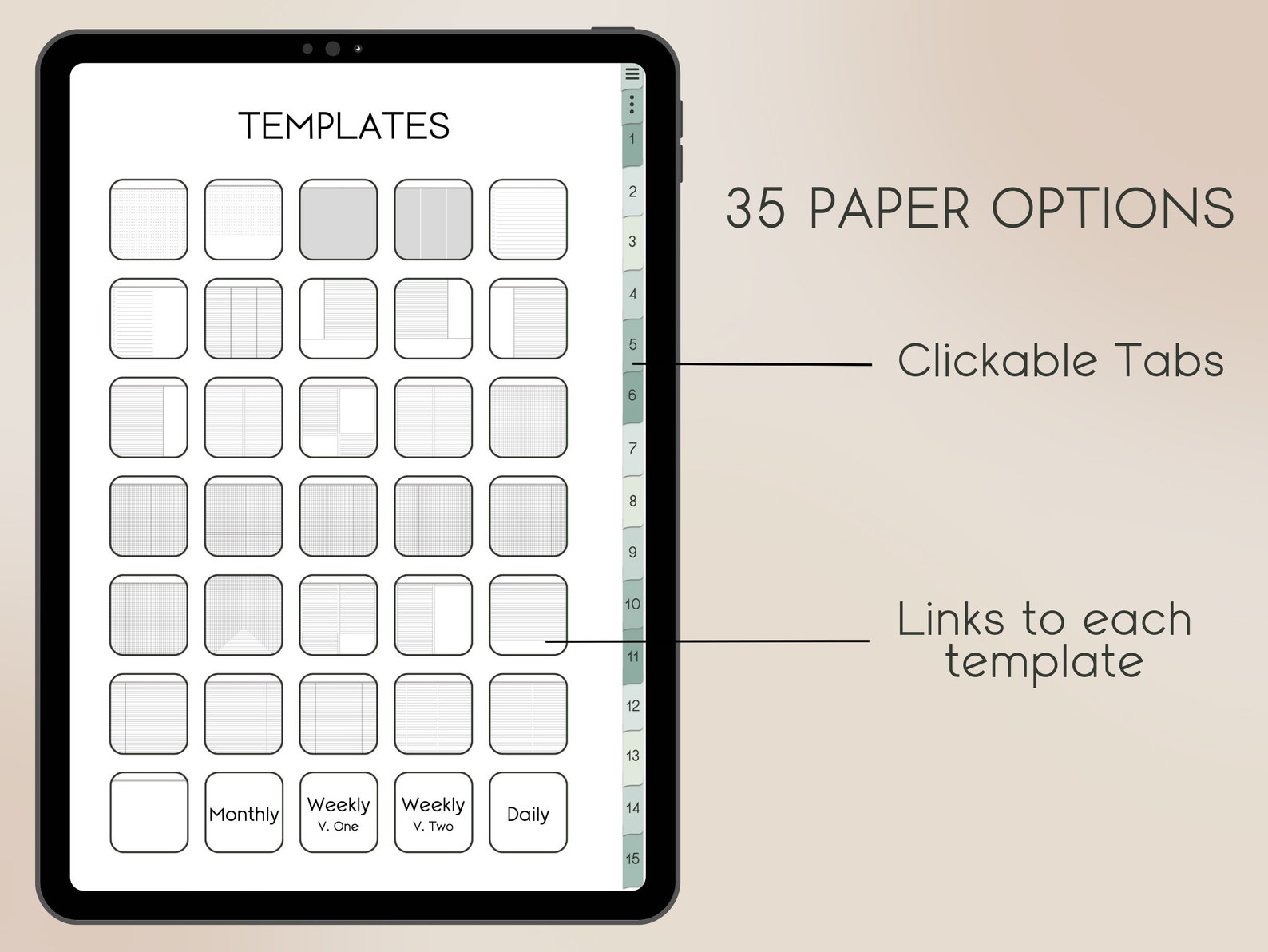 Green Digital Notebook, Goodnotes Template, Matcha Green Journal ...