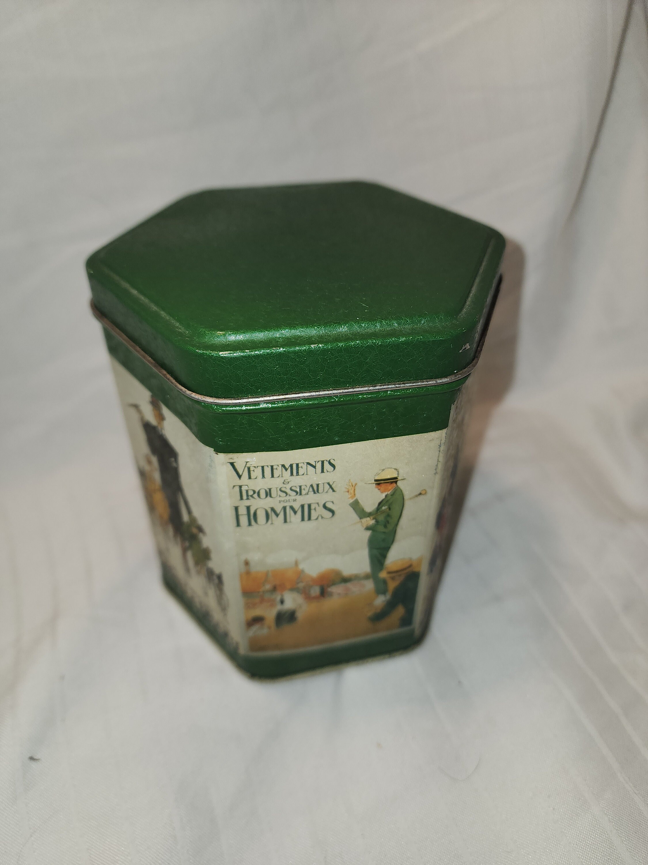 French Vintage Tin Can Lithography Metal Box Signed - Etsy