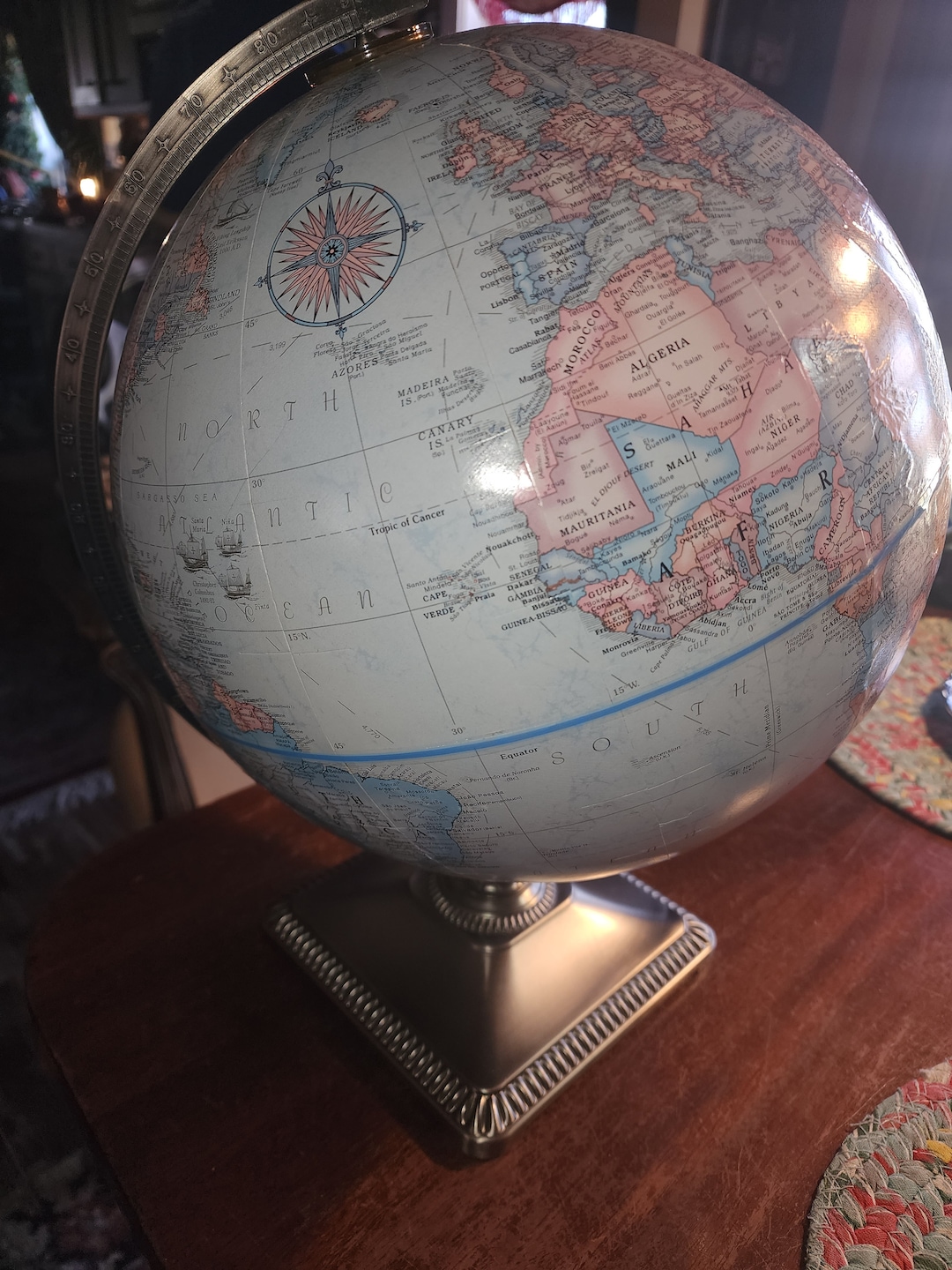 Vintage Replogle 12 Inch World Classic Series Globe Raised Textured Map ...