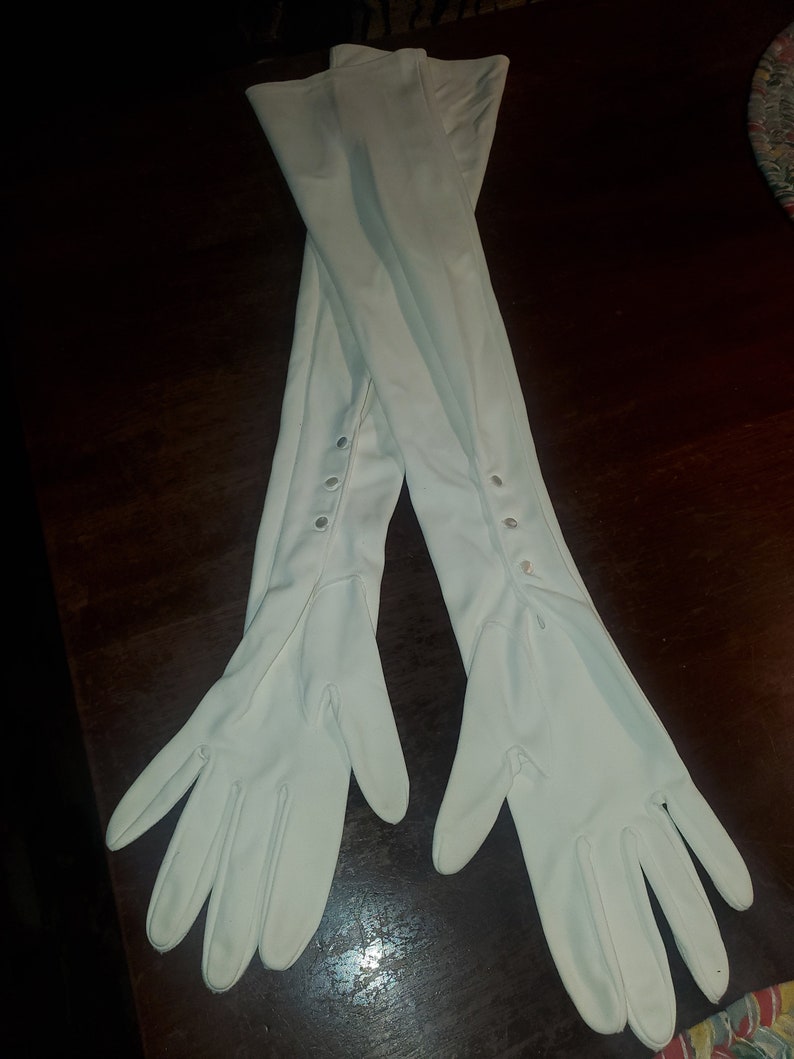 Vintage 1950 Long White Opera Gloves Made by Van Raalte - Etsy