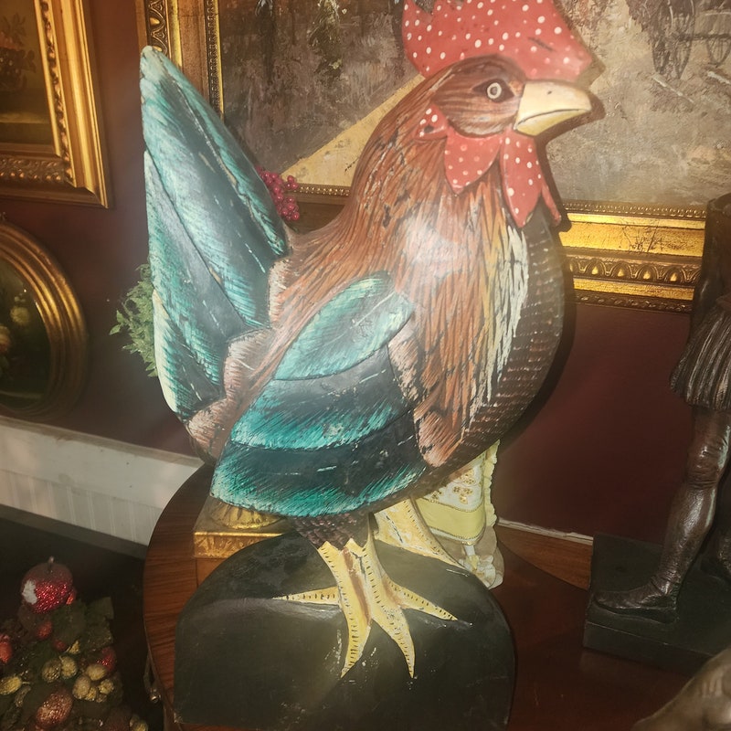Wood Rooster - Etsy