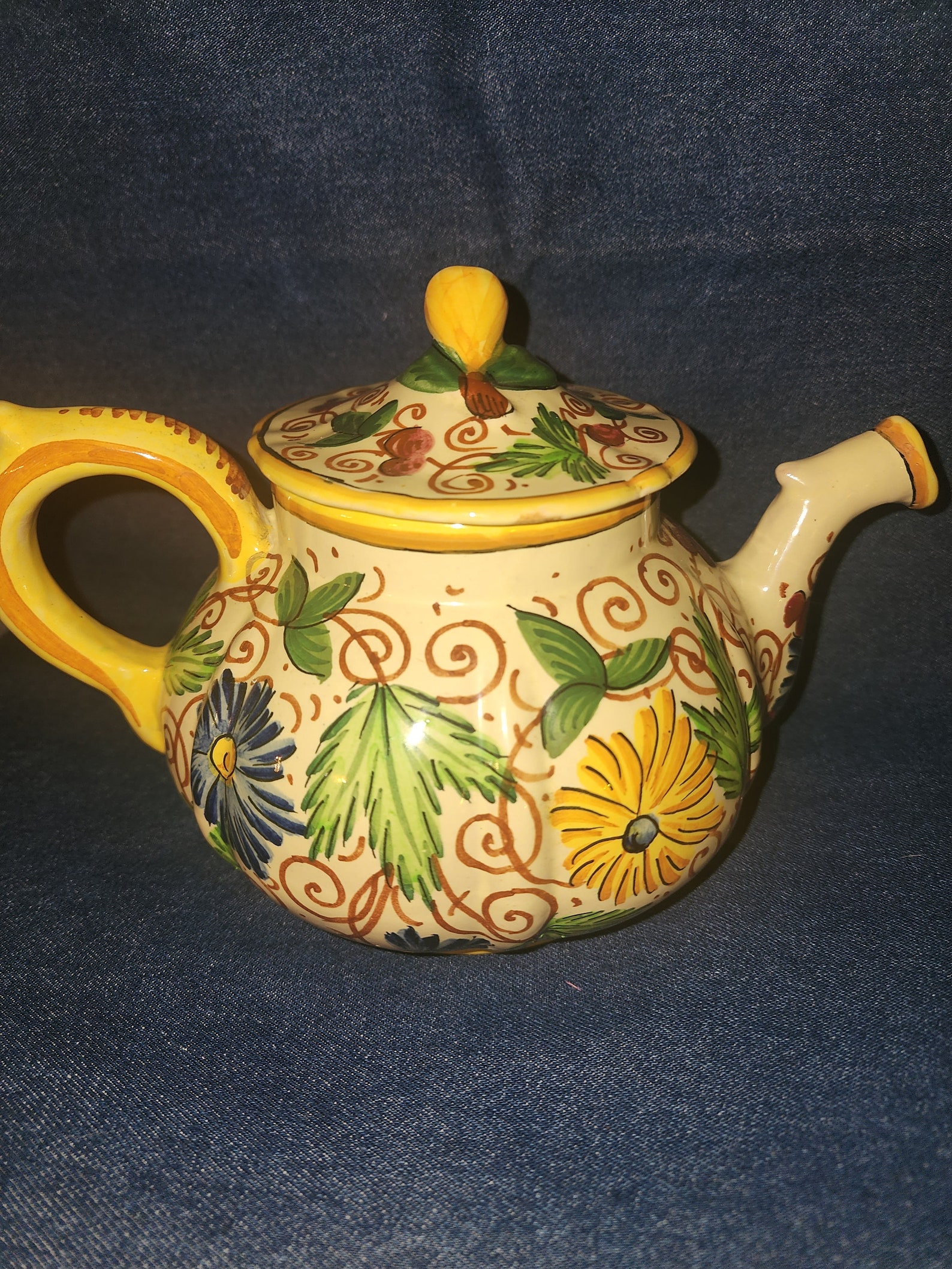 Sorrento Italian Vintage Teapot Beautiful Madenin Italy Pottery - Etsy