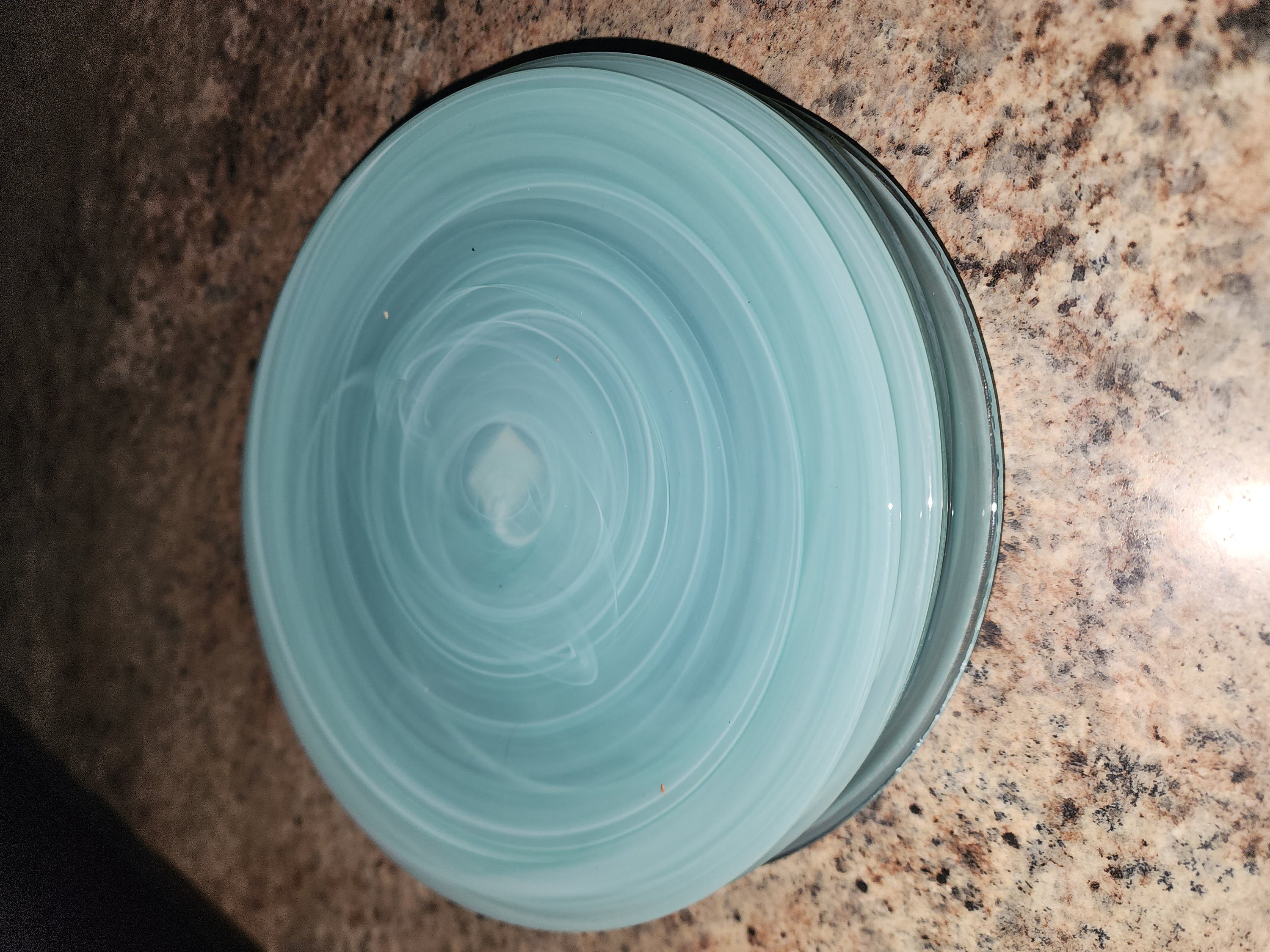Pier 1 Aqua Blue alabaster Swirl Glass 8.5 Plates Set of 7 - Etsy