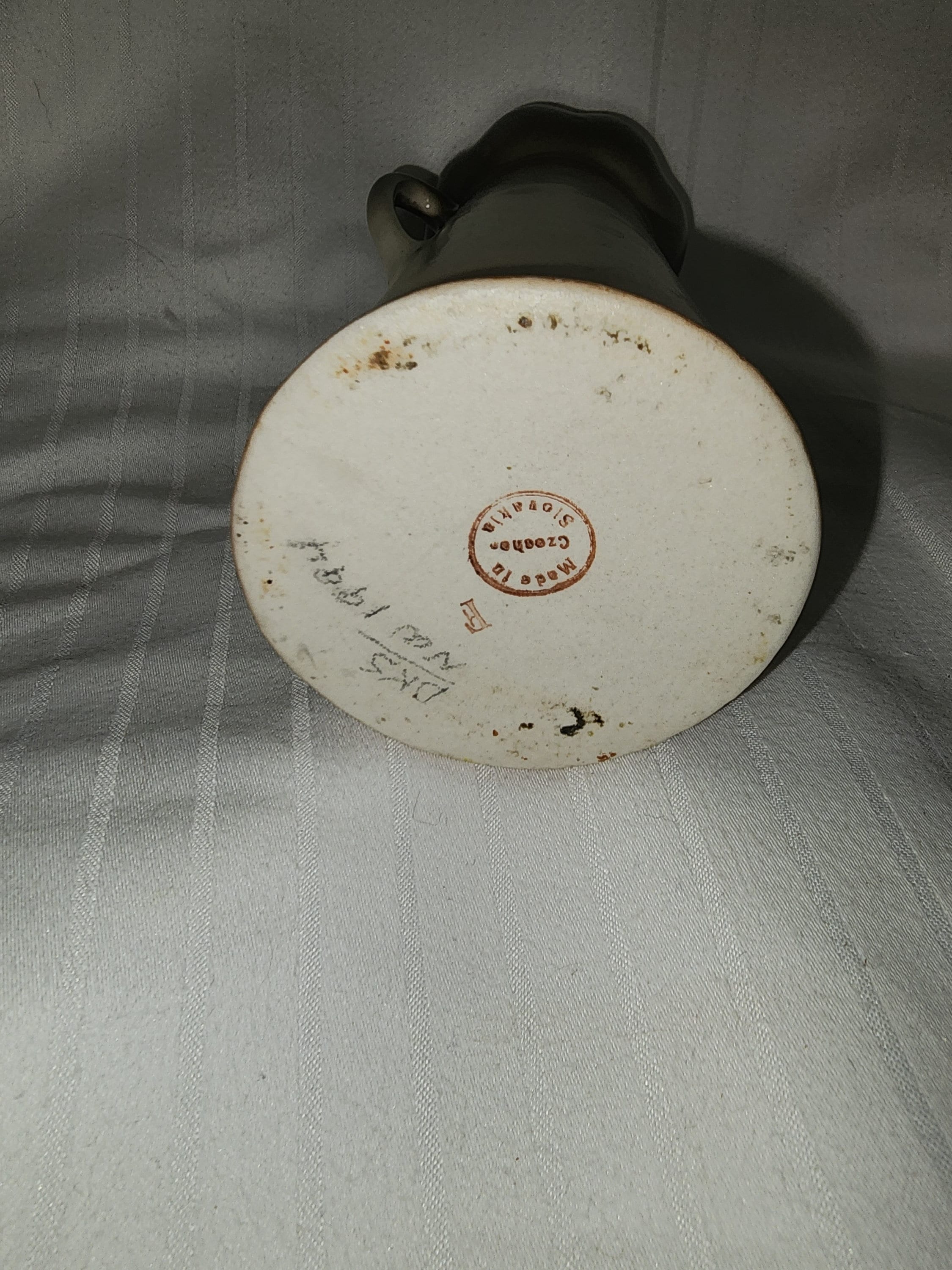 Czech Slovakia Art Pottery Vases Double Handle Floral Roses - Etsy