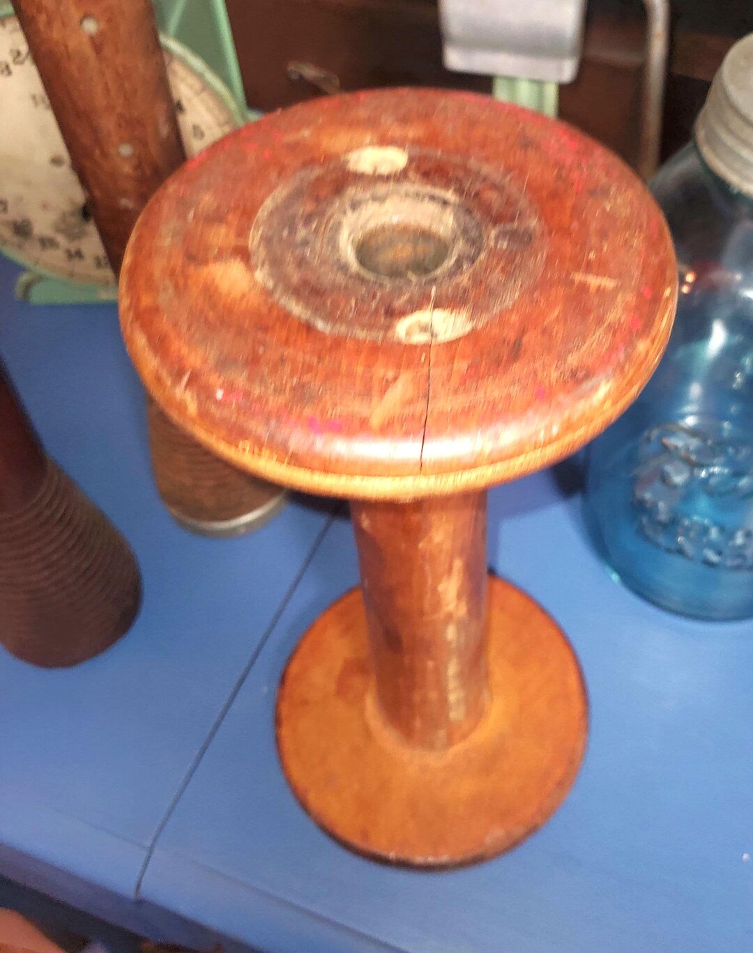 Antique Wooden Spool Industrial 1920s Factory Spool - Etsy