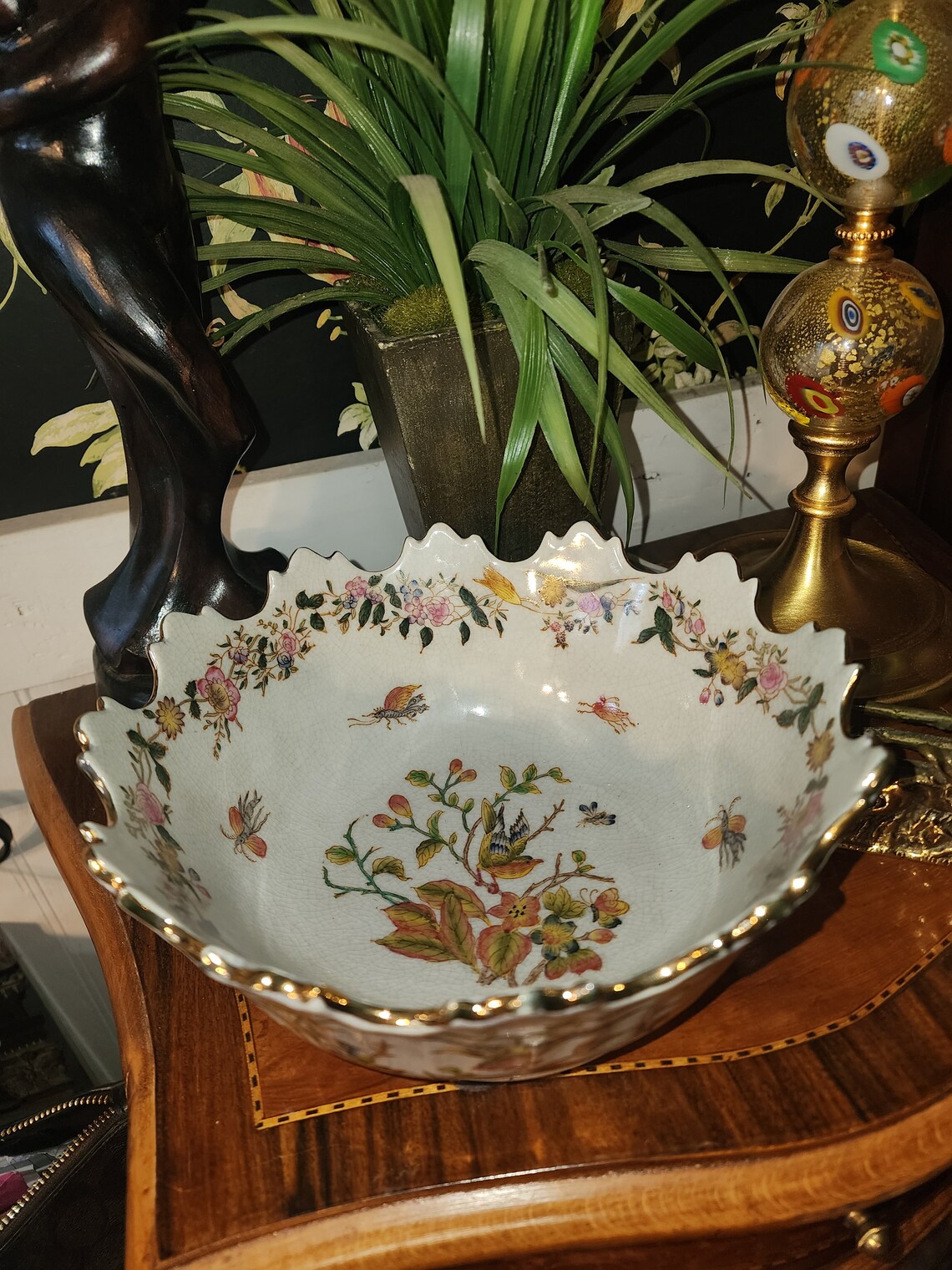 Vintage Hua Ping Tang Zhi Hand Painted Porcelain Bowl Signed and ...