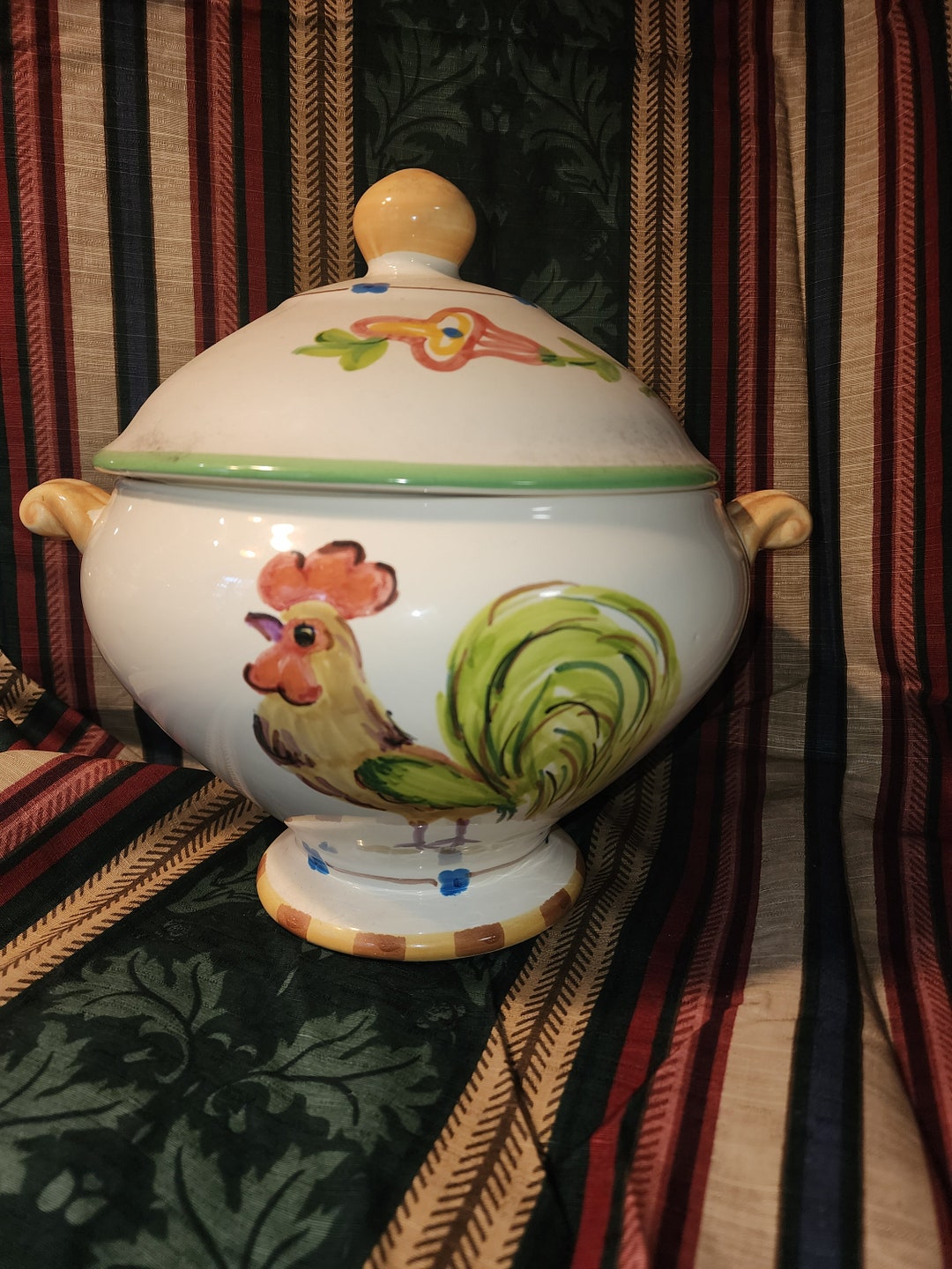 Mikasa Handcrafted Collection Soup Tureen Rooster With Flowerslidded ...