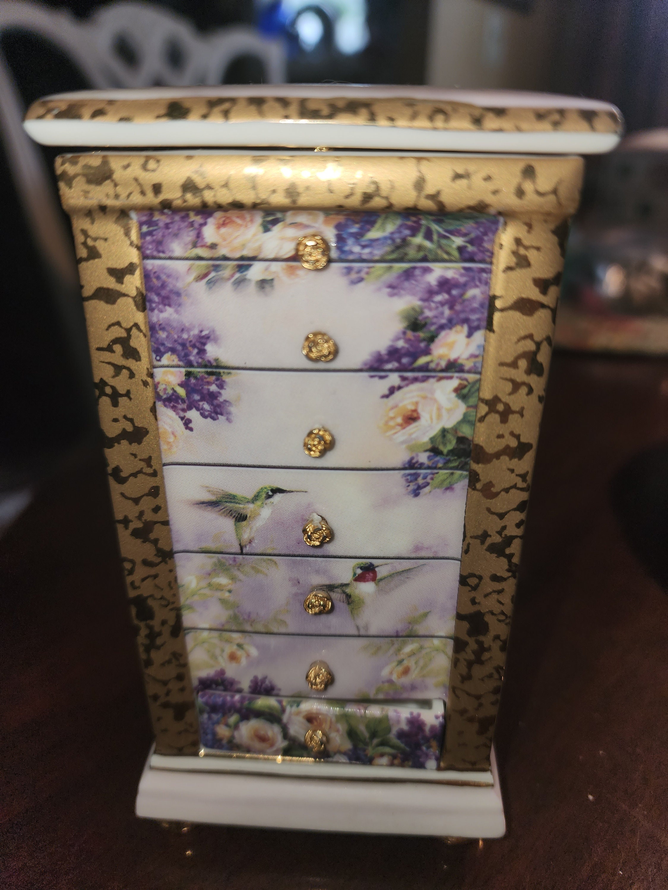 Porcelain Music Box by Lena Liu With Trinket Drawer - Etsy