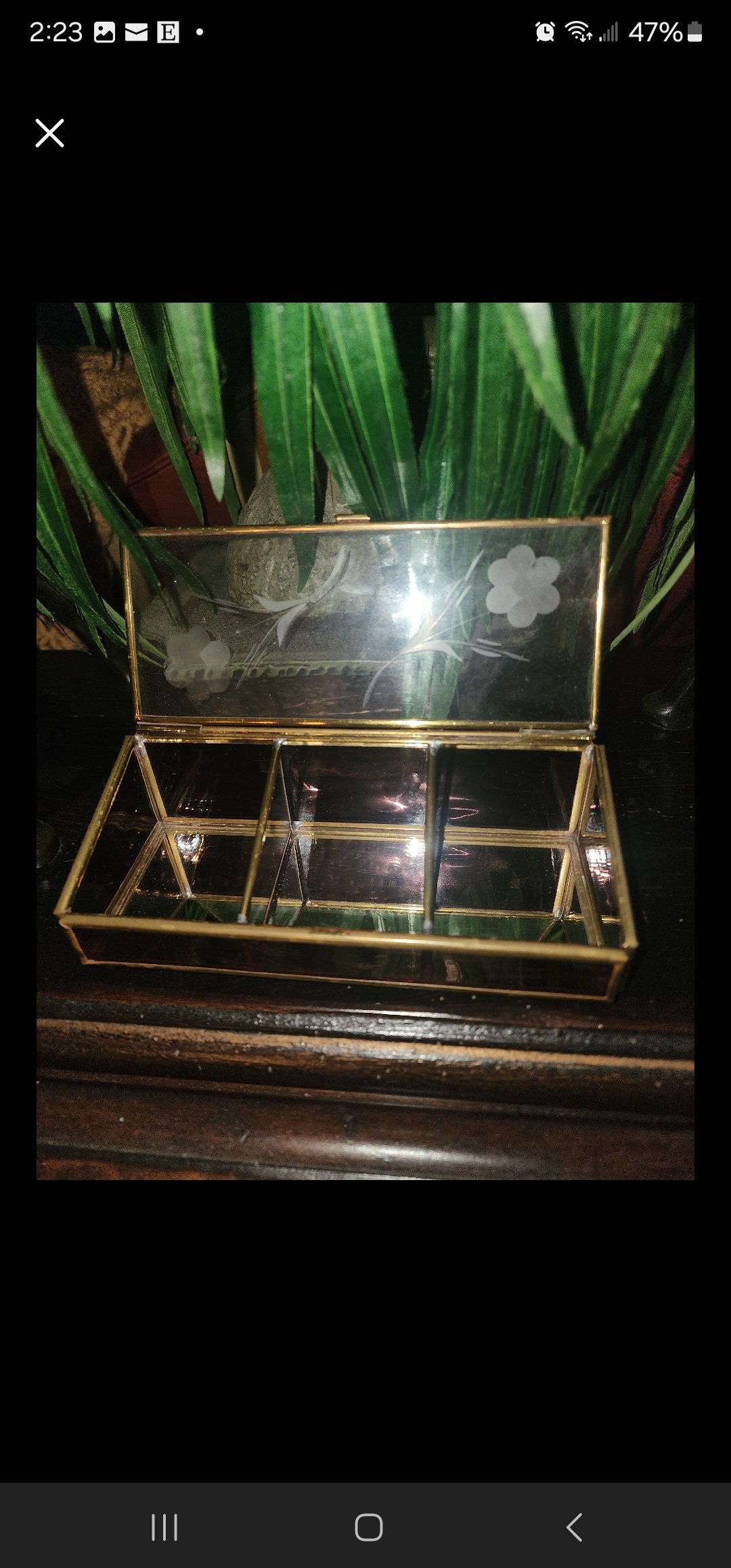 Vintage Brass and Glass Curio Display Box - Etsy