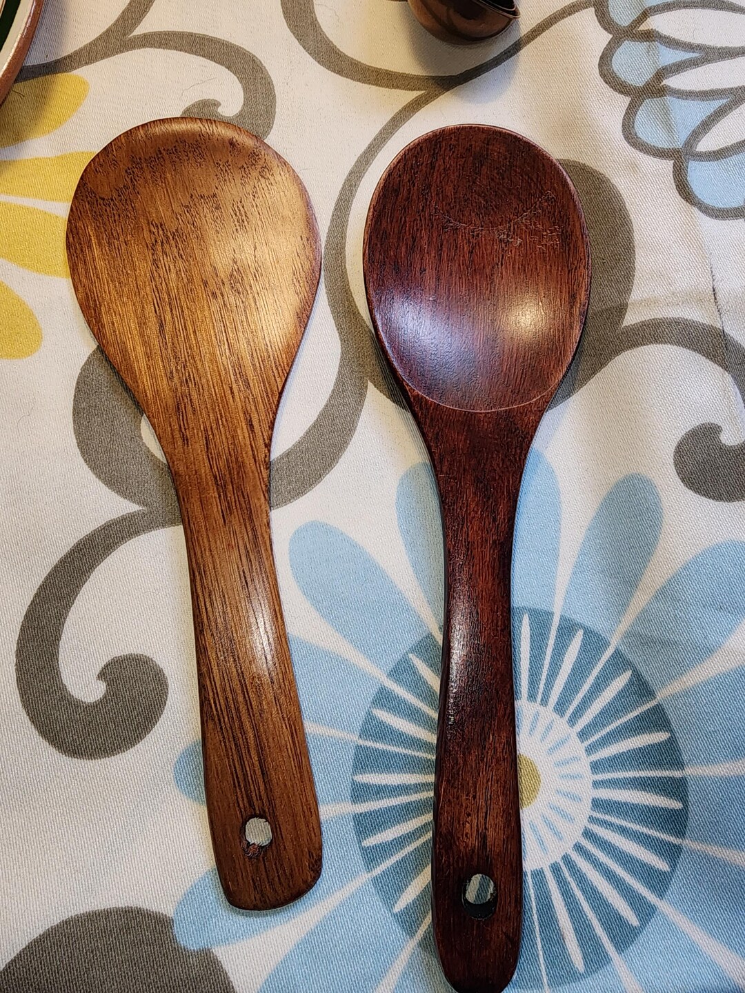 Set of 2 Teak Wood Rice Serving Spoons - Etsy
