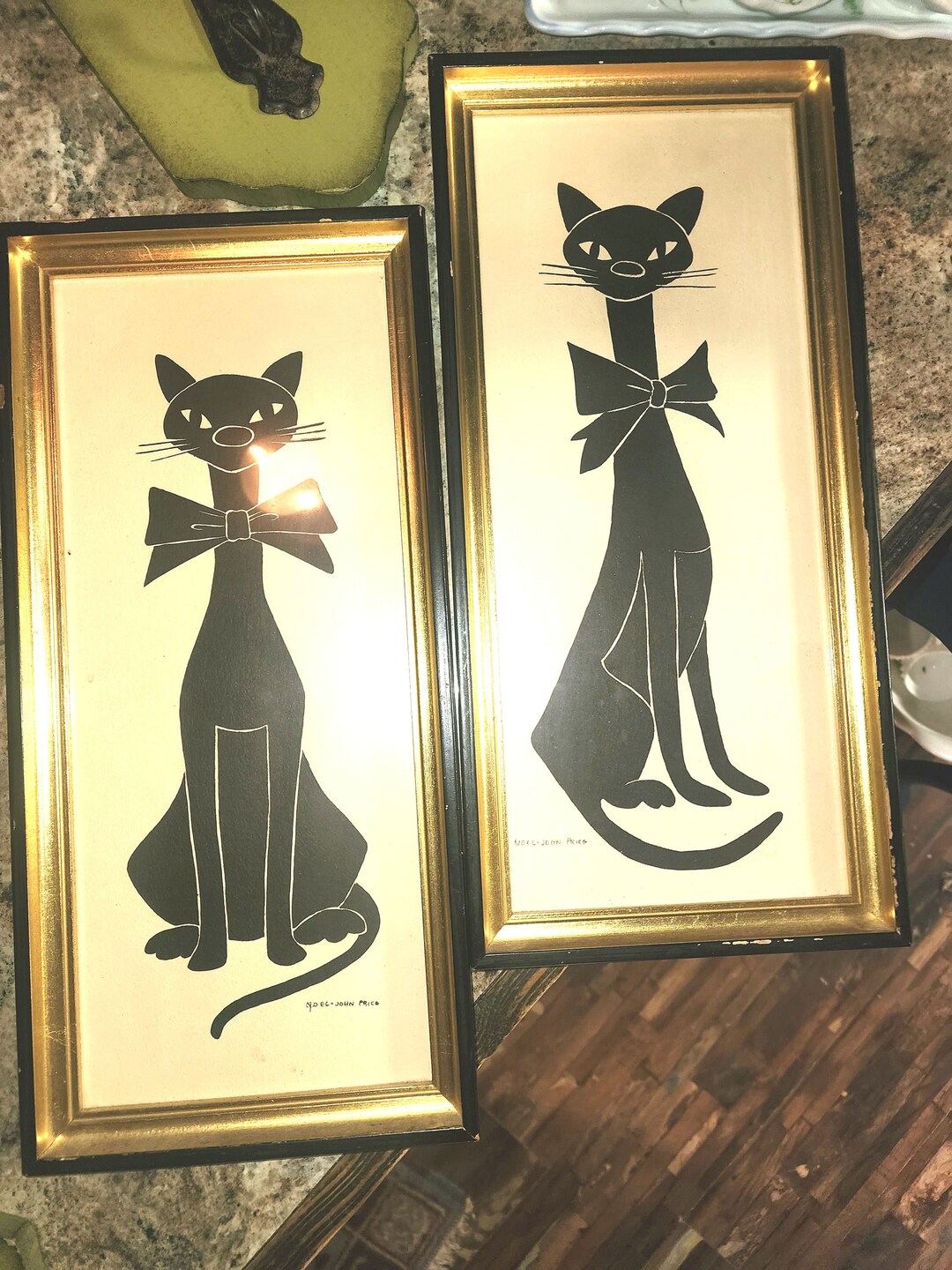 Mid-century Siamese Cat Print Noel John Price Framed Black & White Set of 2 - Etsy