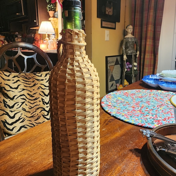Wicker Bottle - Etsy