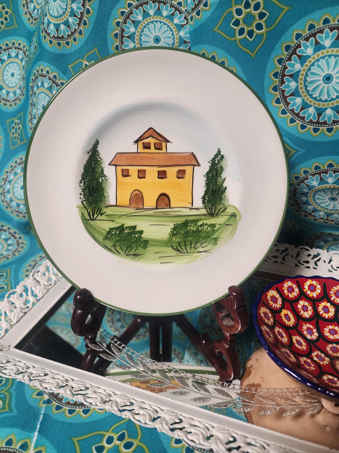 Pizzato Handmade Hand Painted Branch Plate Made on Italy 8 1/2 " - Etsy