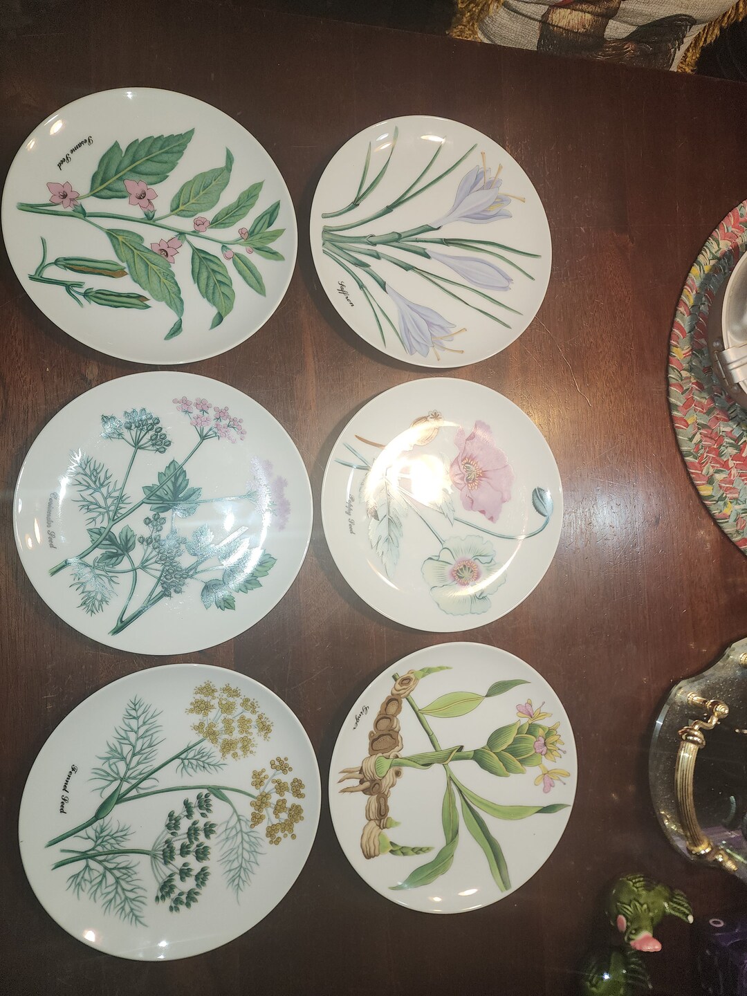 Horchow Herb Salad Plates Set of Six Made for Horchow Artfully Designed ...