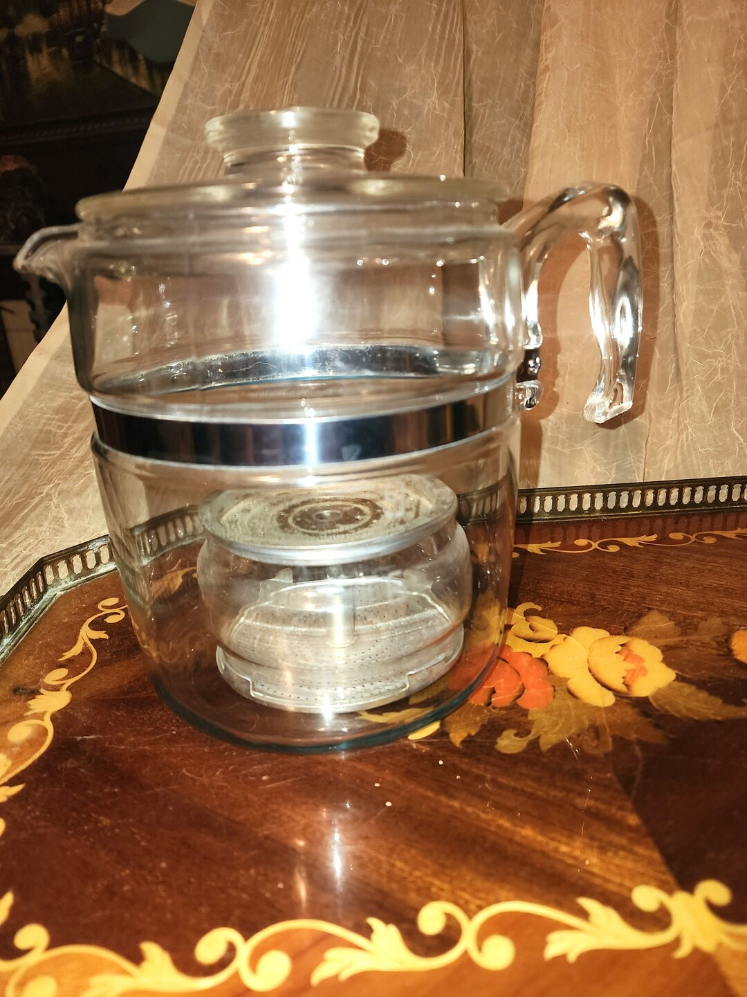 Vintage Pyrex Flameware Percolator Coffee Pot (6-9 Cup) - Missing Stem ...