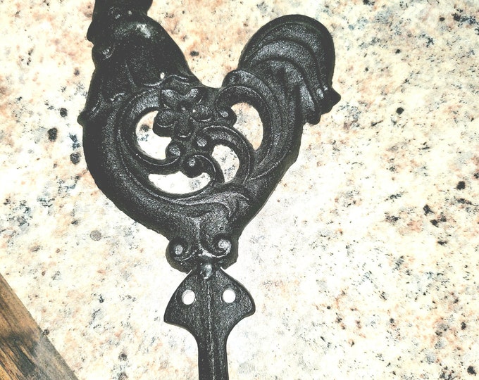Rooster Cast Iron Coat Hook Wall Hook Farmhouse Country - Etsy