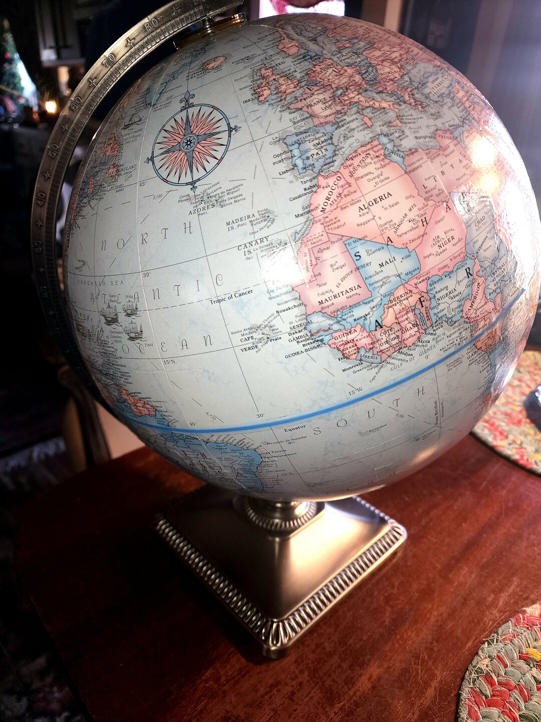 Vintage Replogle 12 Inch World Classic Series Globe Raised Textured Map ...