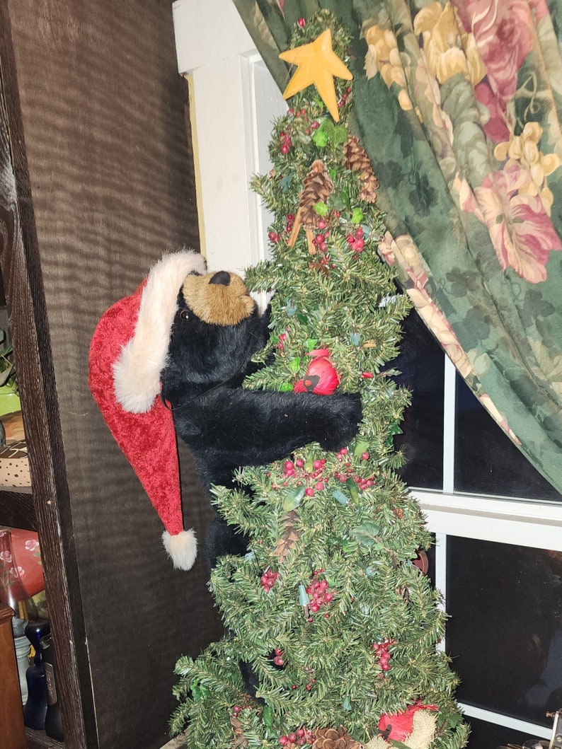 Ditz Design Black Bear Climbing Christmas Tree 40 In. - Etsy