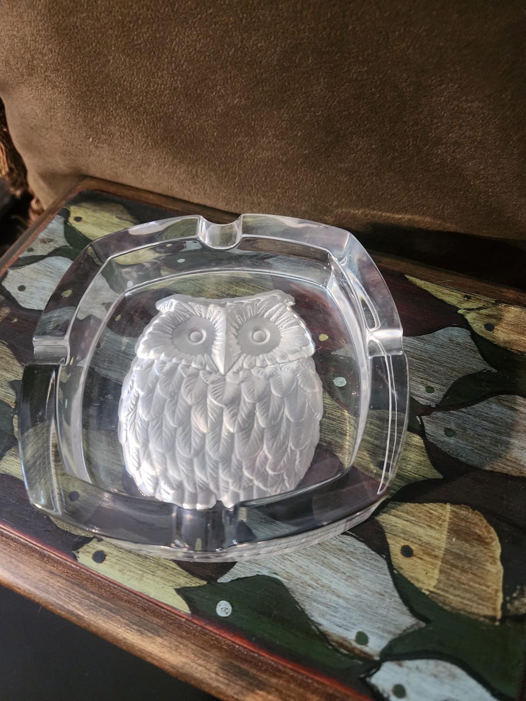 1970's Crystal D'arques Owl Ashtray France - Etsy