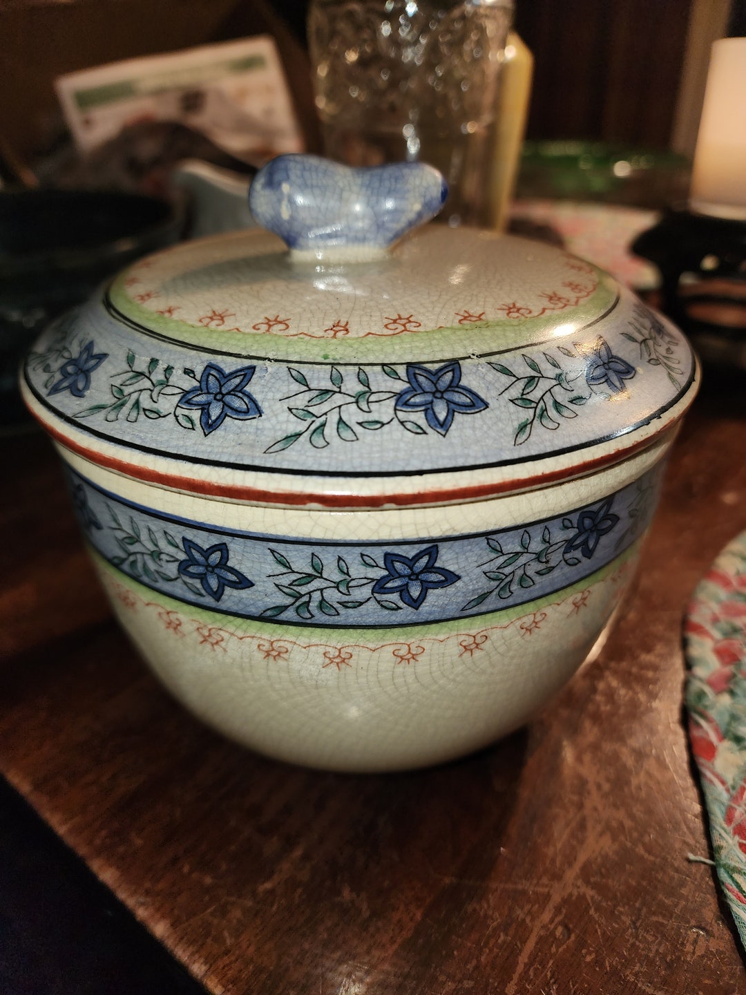 Magnani Pottery Bowl/urn With Lid - Etsy