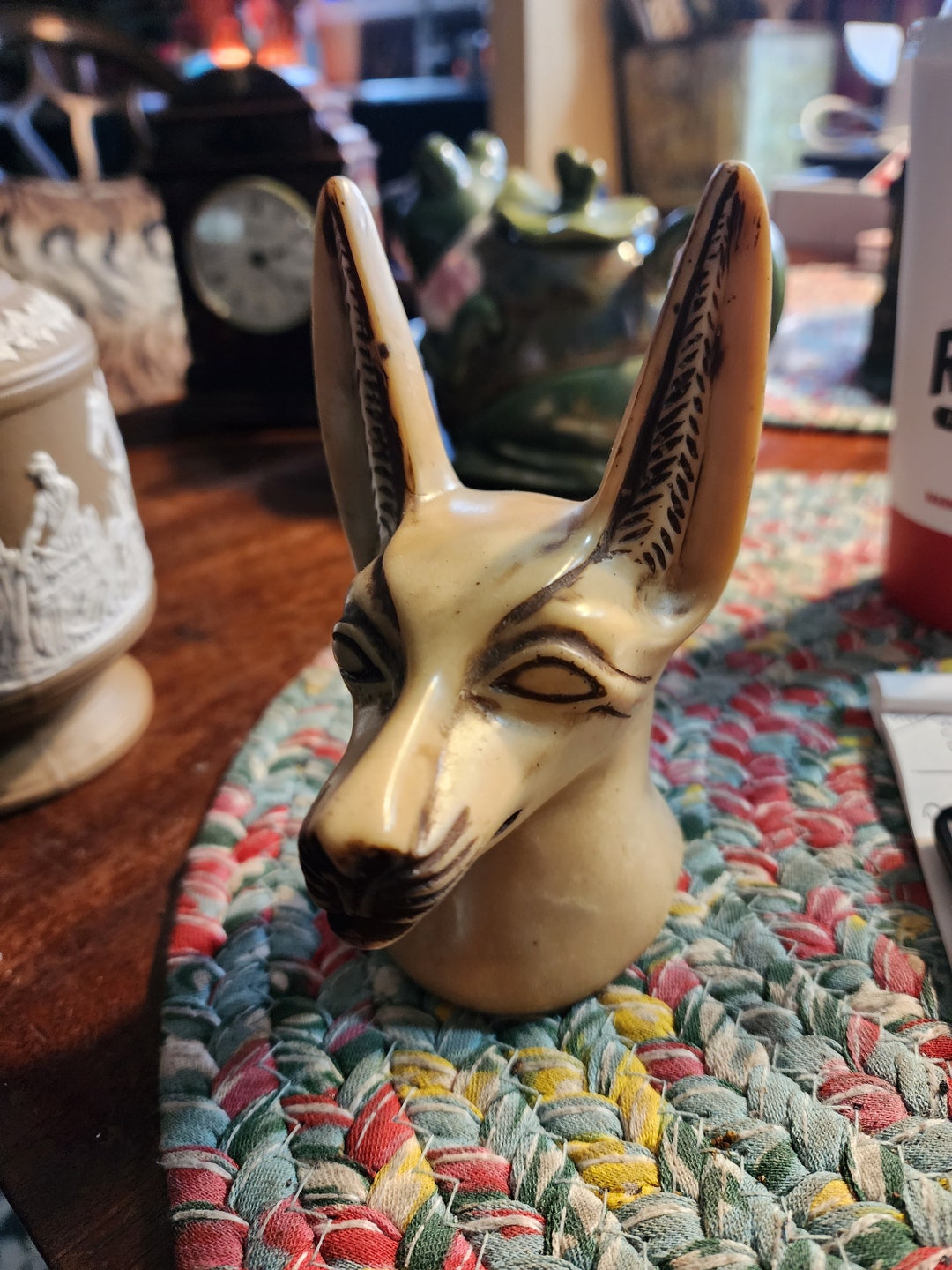 Vintage Stone Egyptian God Anubis Dog Statue - Etsy