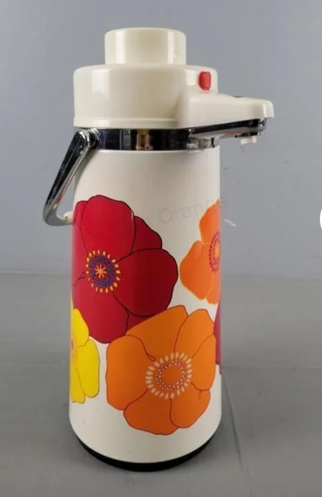 Whale Pump Beverage Dispenser 17" Coffee Pot Bright Big Floral Design ...