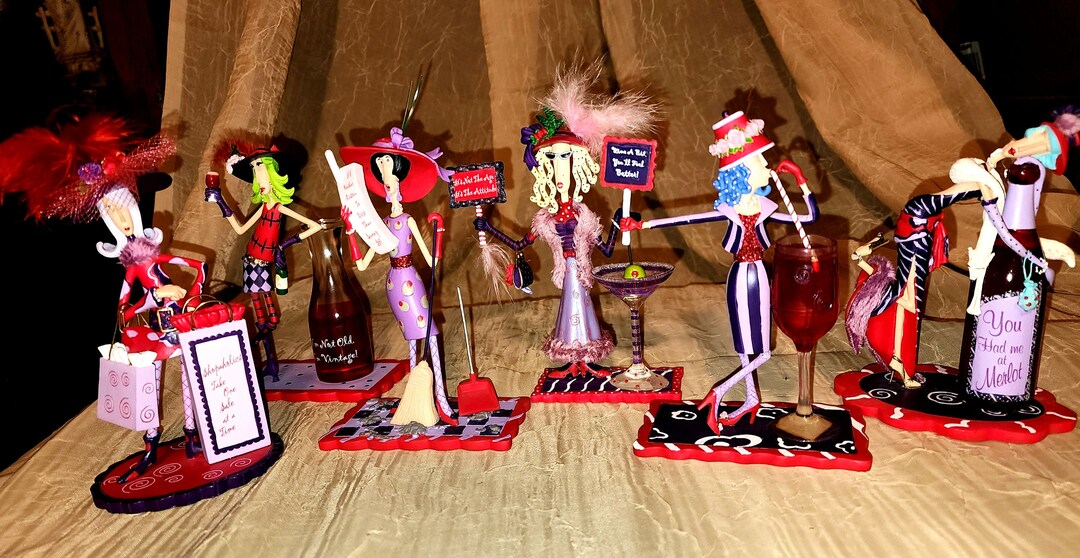 LOT Six (6) the Hamilton Collection Dolly Mama's Dazzling Divas Resin ...