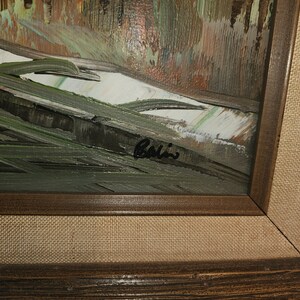 Oil Painting on Canvas Framed 28 X 24 Signed by Artist Balin 1960s ...