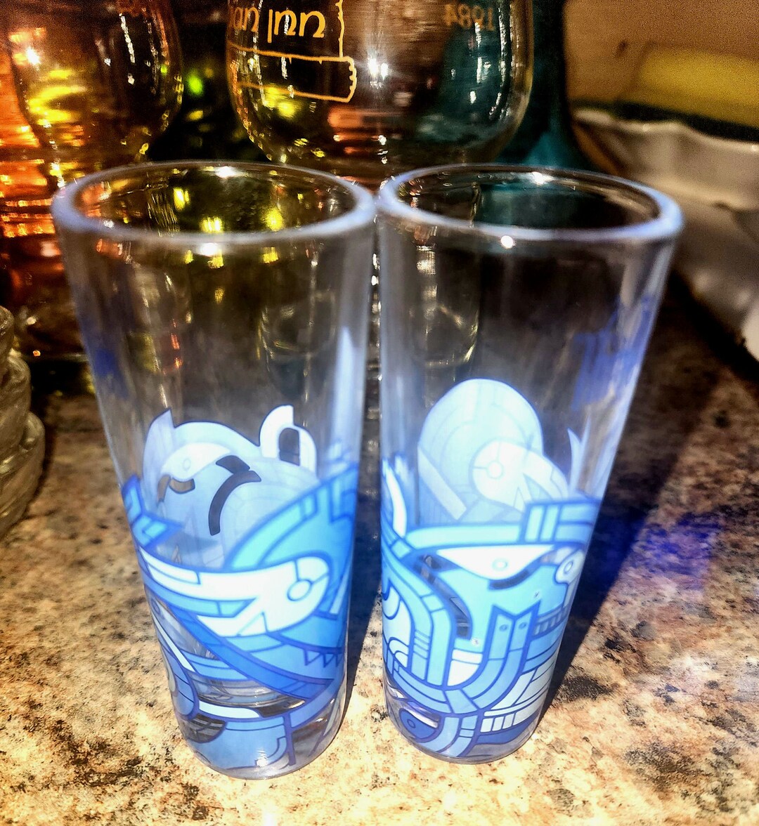 Threeolives Vodka Tall Shot Glasses Set of 2 , England, Barware - Etsy